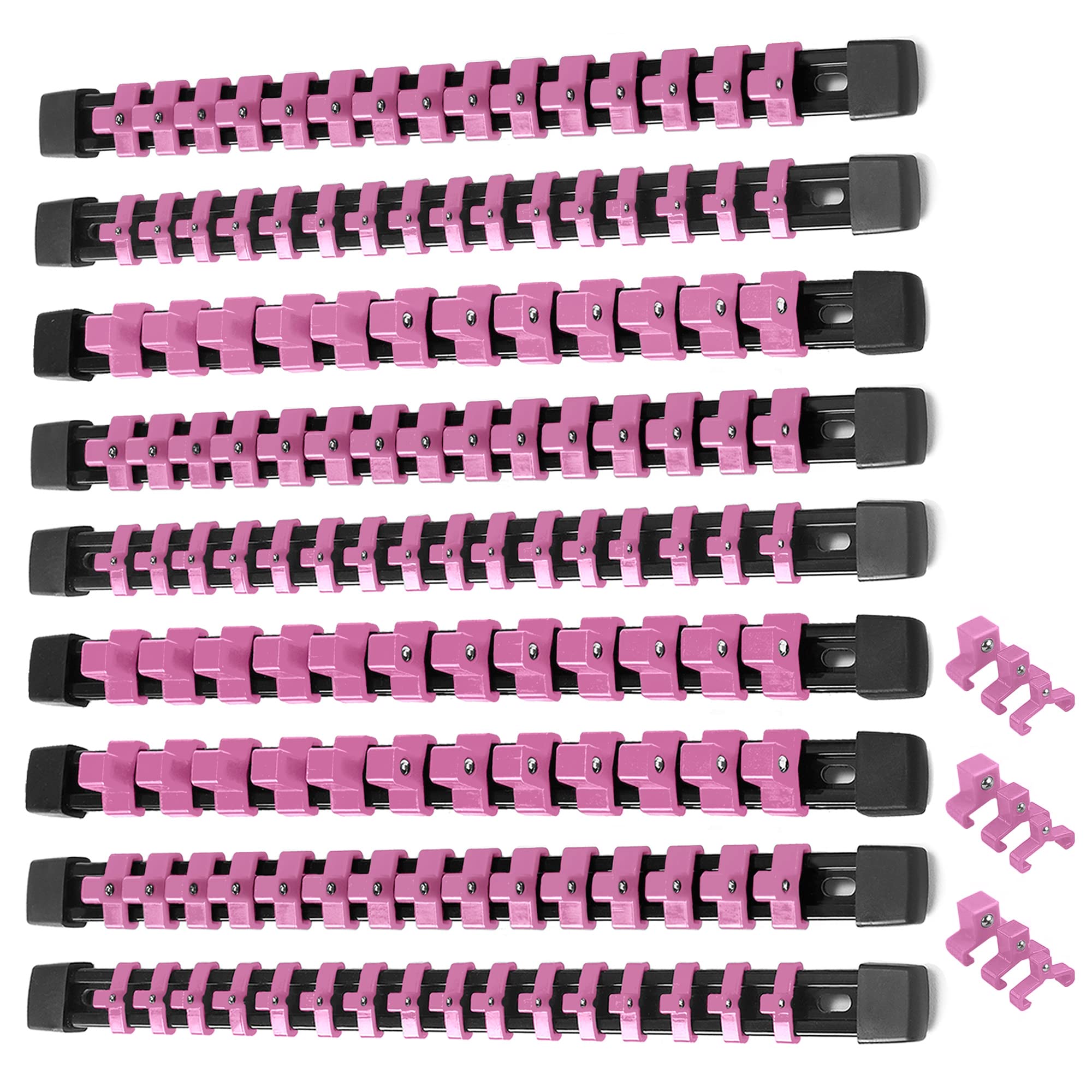 ALOANES 9PC ABS Socket Organizer, 1/2 inch, 3/8 inch and 1/4 inch Drive ...