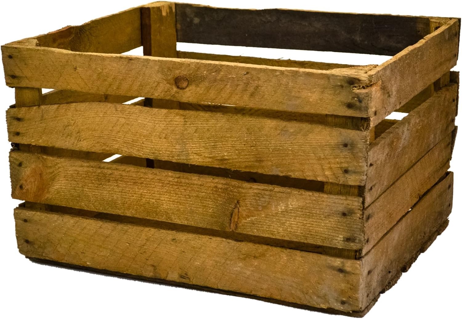 east2eden Rustic Handmade Farm Shop Style Wooden Slatted Apple Crate ...