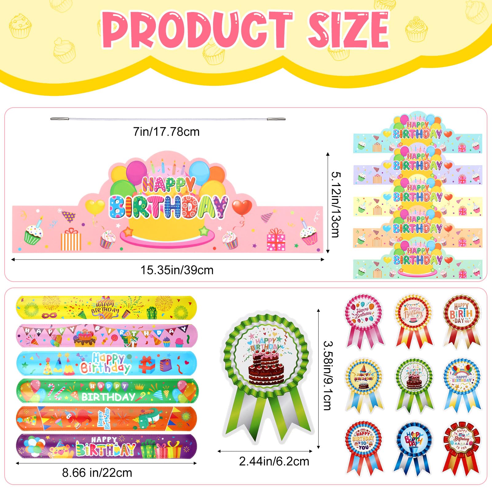 Snapklik.com : Yunsailing 108 Pcs Happy Birthday Party Supplies For ...