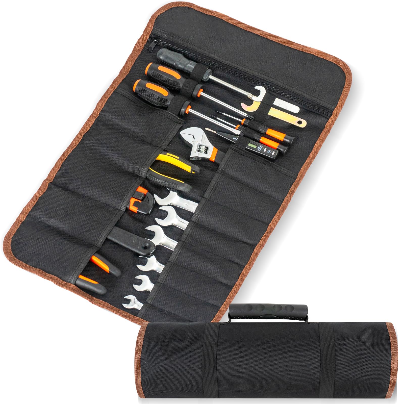 Amazon.com: Roll-Up Motorcycle Tool Bag - Multi-Pocket Organizer Pouch ...