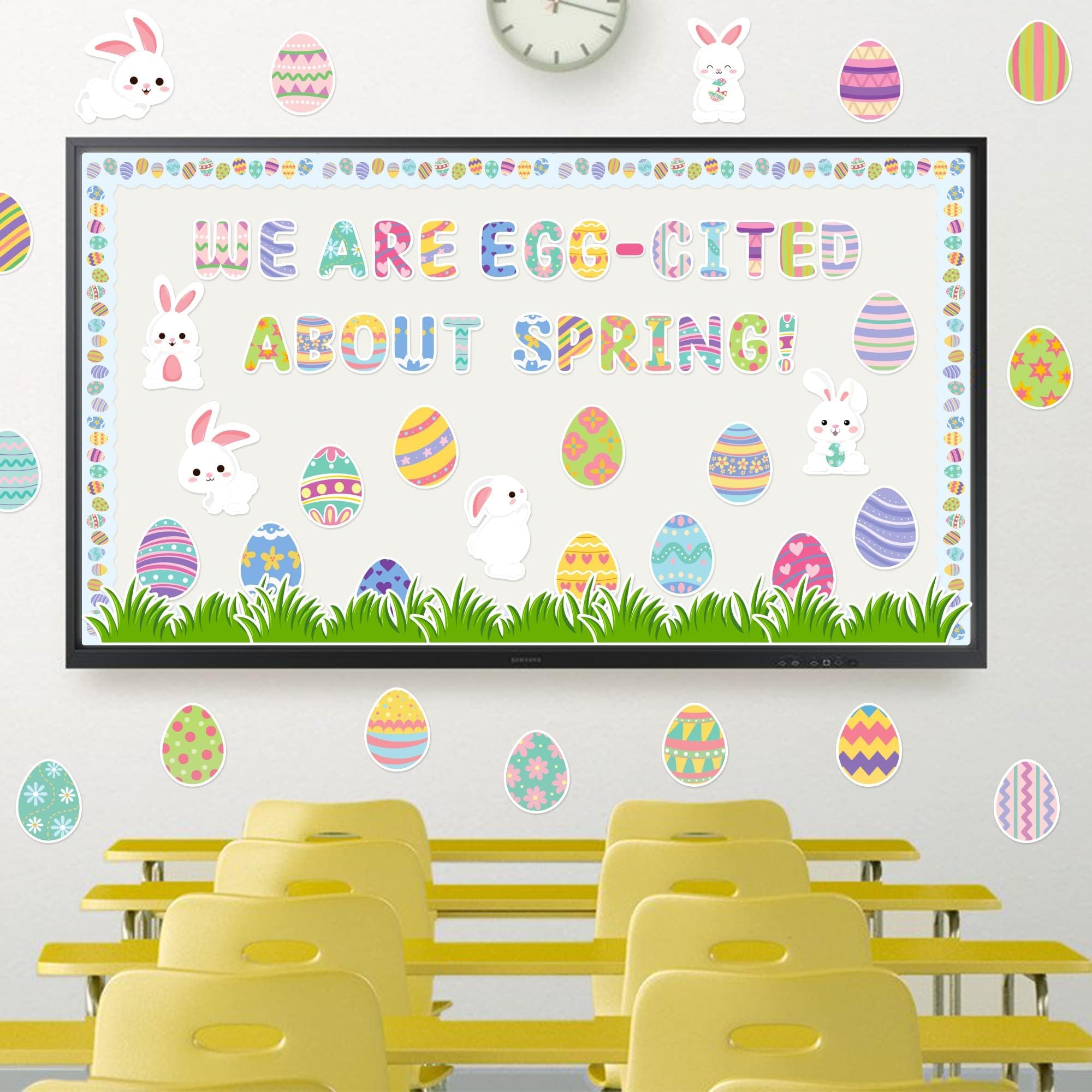 Snapklik.com : AsodSway Easter Bunny Egg Bulletin Board Cutouts ...