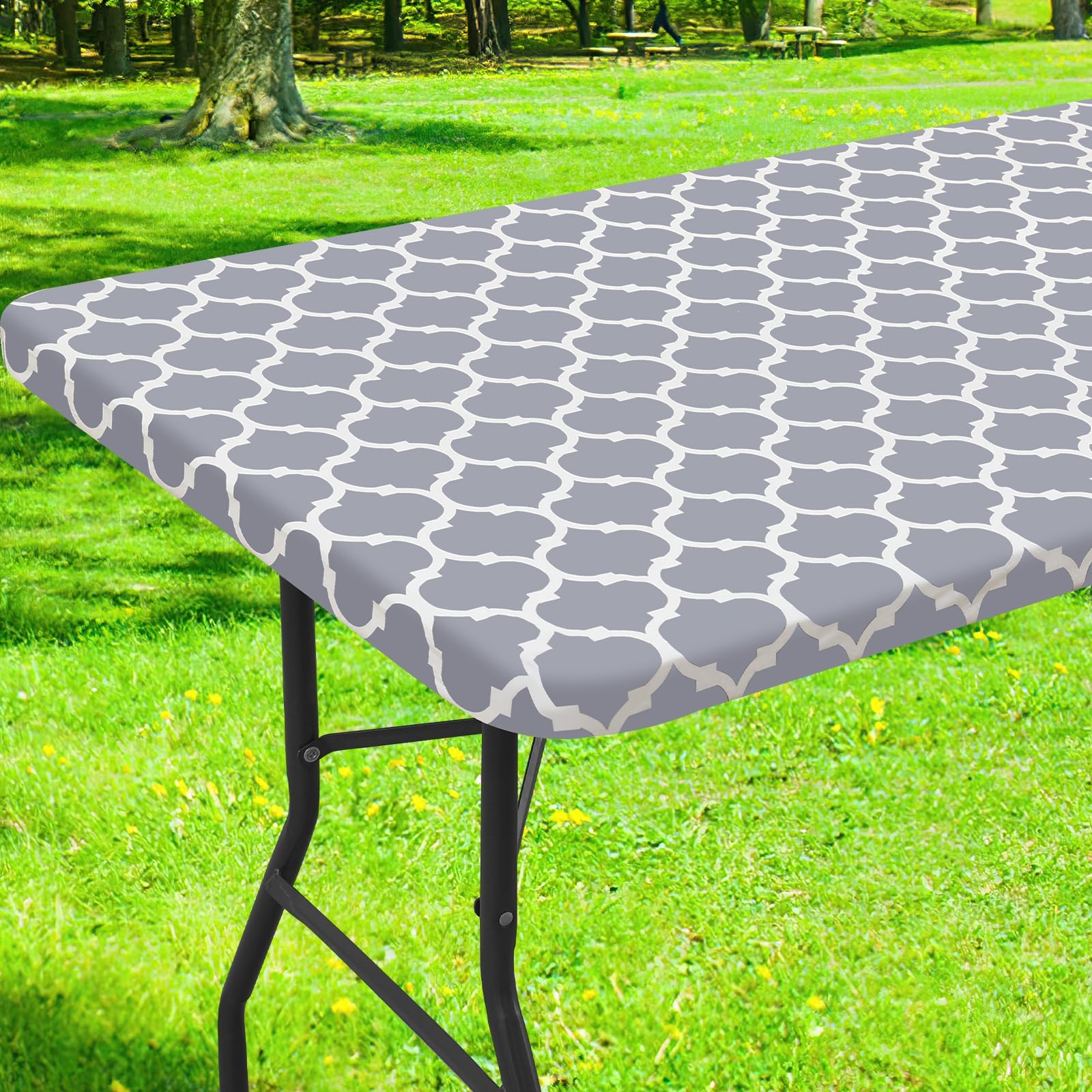 Amazon.com : Fitted Picnic Table Cover with Bench Covers Vinyl ...