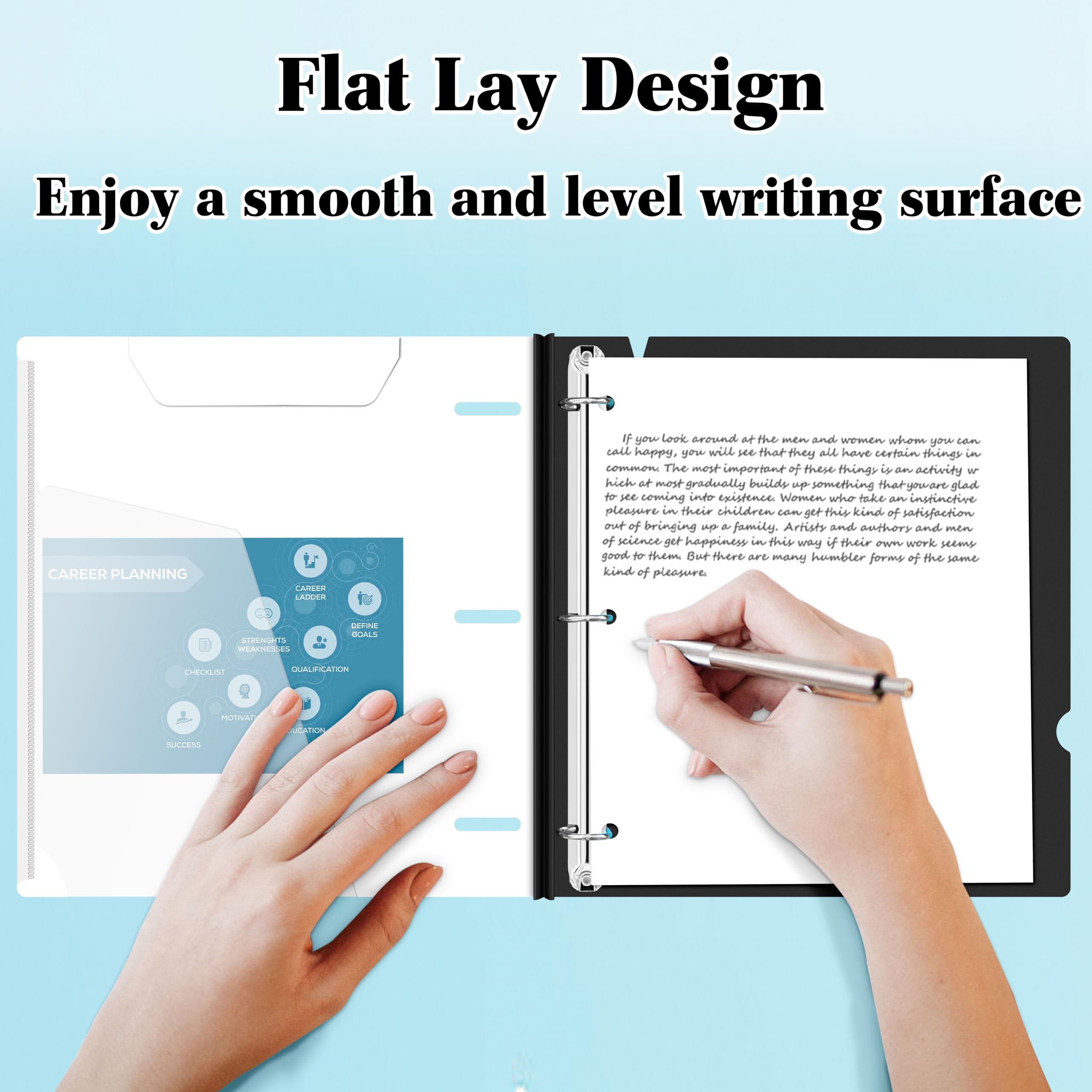 Snapklik.com : INFUN 1 Inch Telescoping 3 Ring Binder - 4PCS-White ...