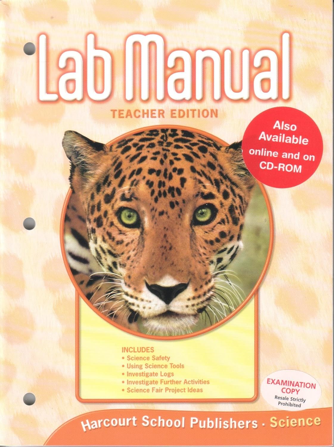 Lab Manual Teacher Edition Grade 5, Harcourt Science (Harcourt Science ...