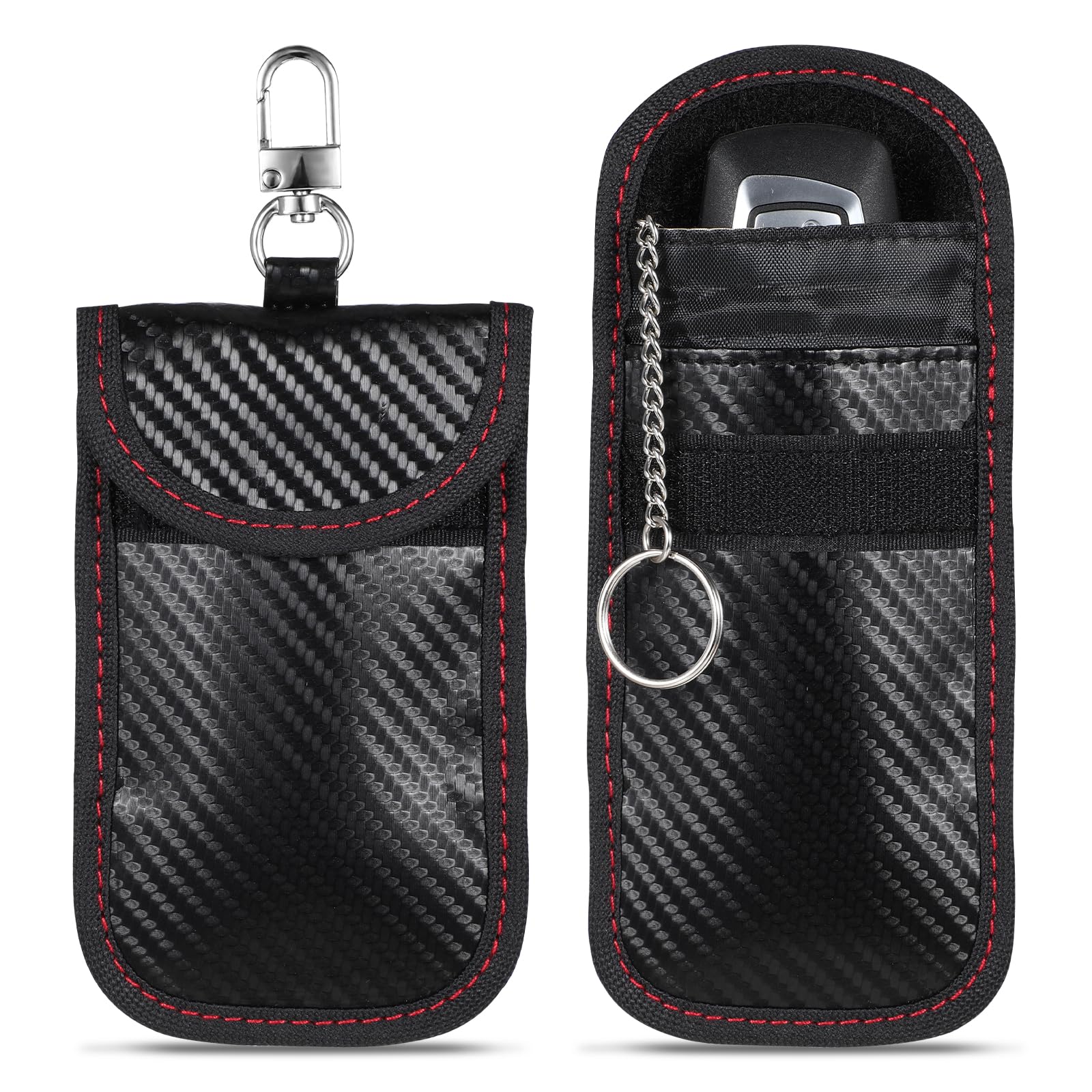 Amazon.com: 2 Pack Faraday Bags for Key Fob, Faraday Key Fob Protector ...