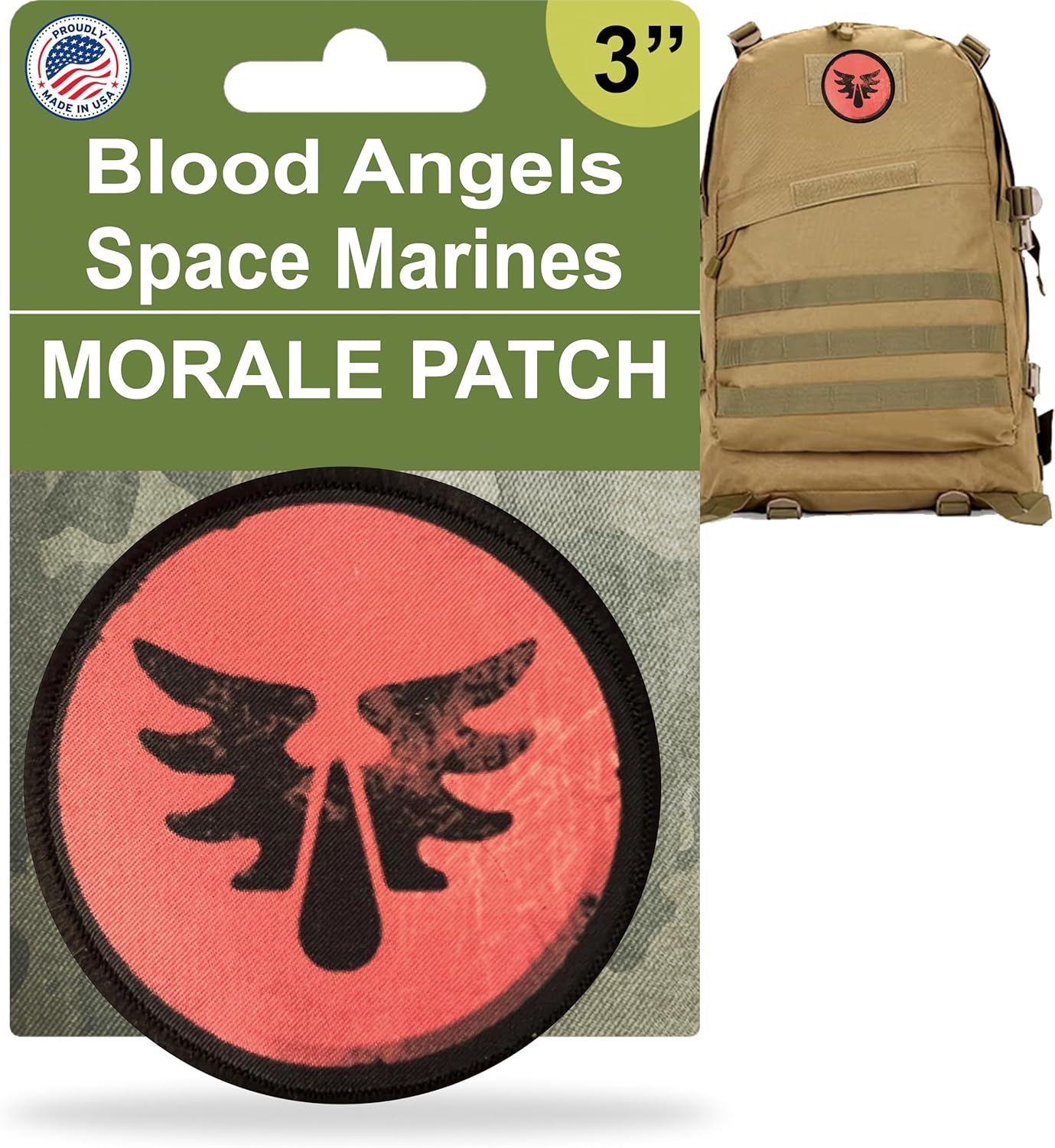 Amazon.com: RedheadedTshirts Blood Angels Space Marines Morale Patch ...