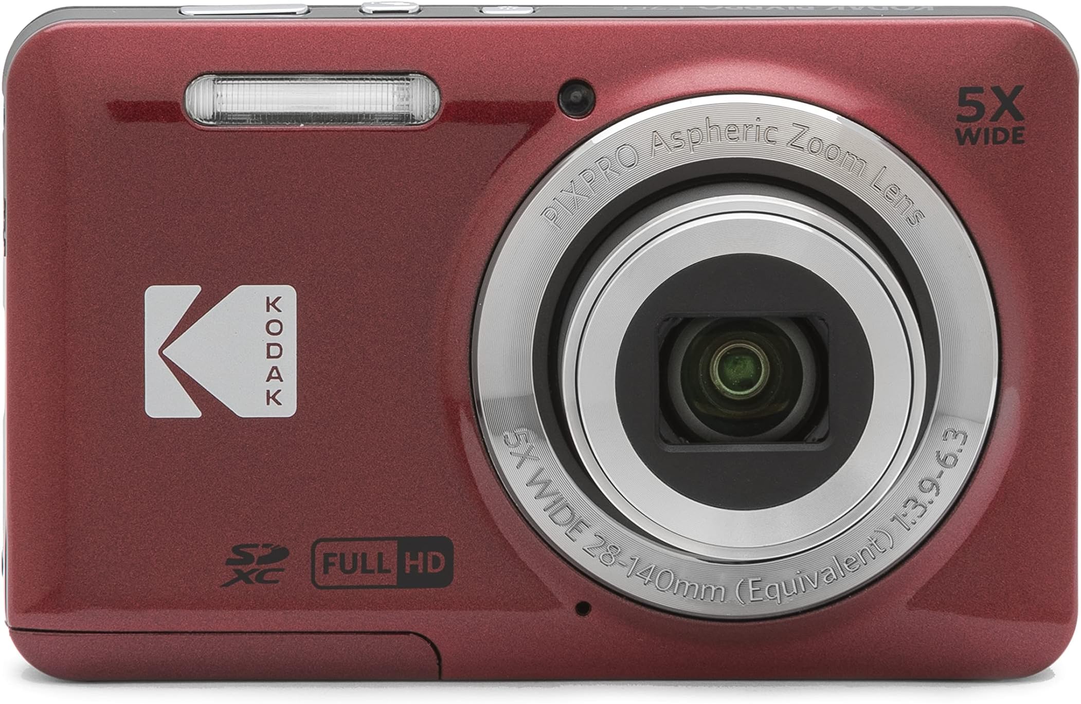 KODAK PIXPRO Friendly Zoom FZ55 RD 16MP Digital Camera with 5X Optical ...