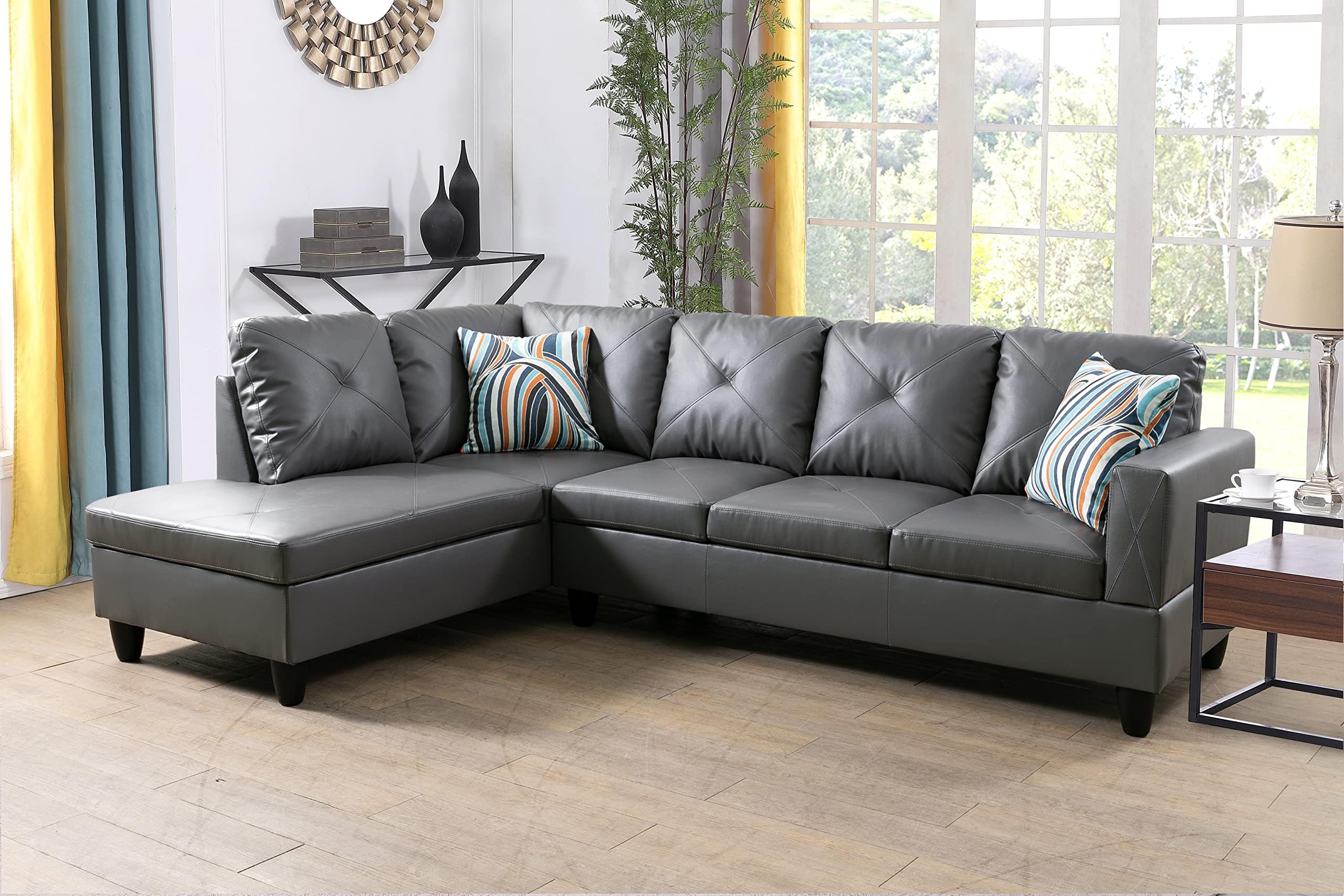 Amazon.com: Star Home Living Reuel Sectional, Black : Home & Kitchen