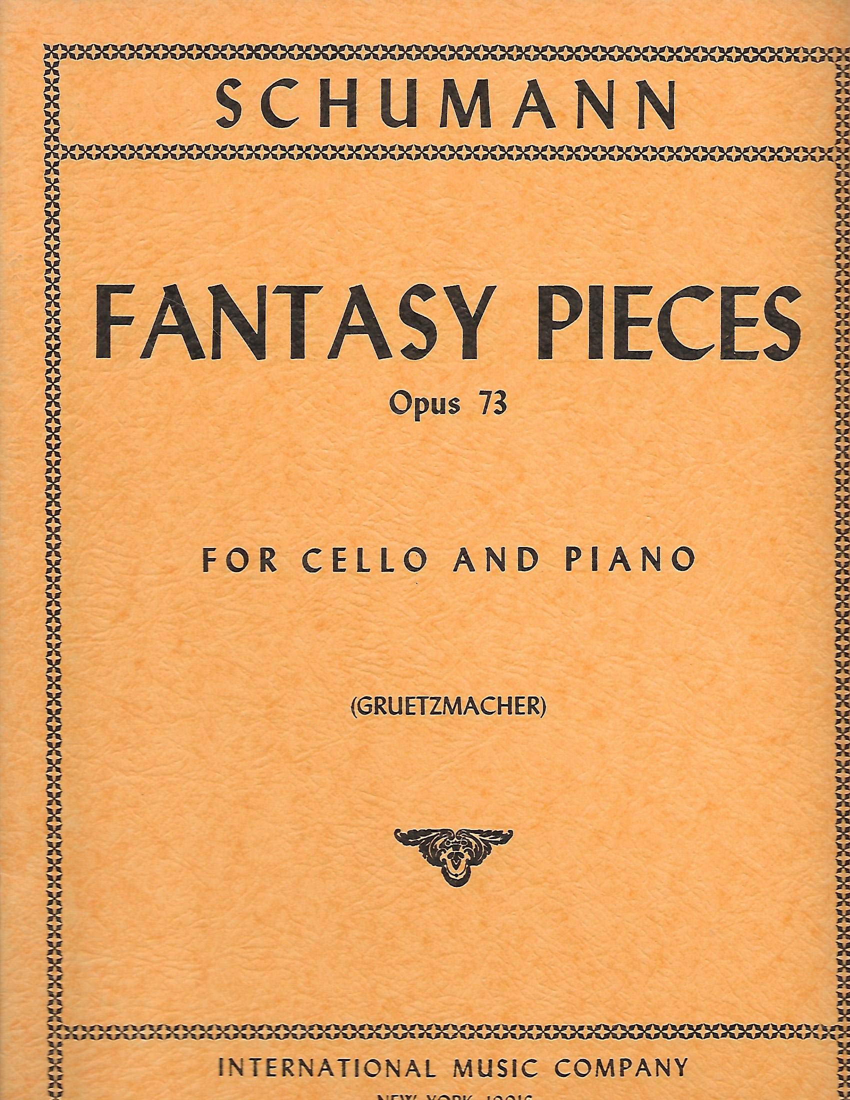 Amazon.com: Schumann - Fantasy Pieces Opus 73 For Cello and Piano (No ...