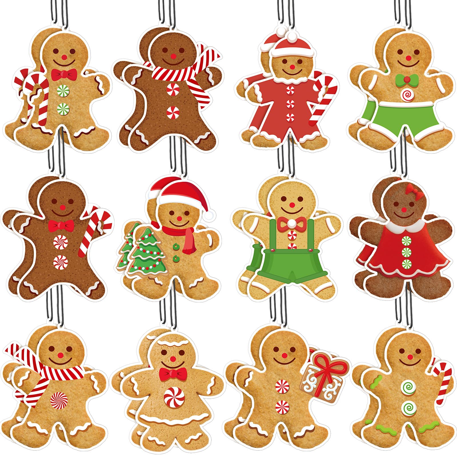 Amazon.com: Demissle 24 Pcs Christmas Car Air Fresheners Bulk ...