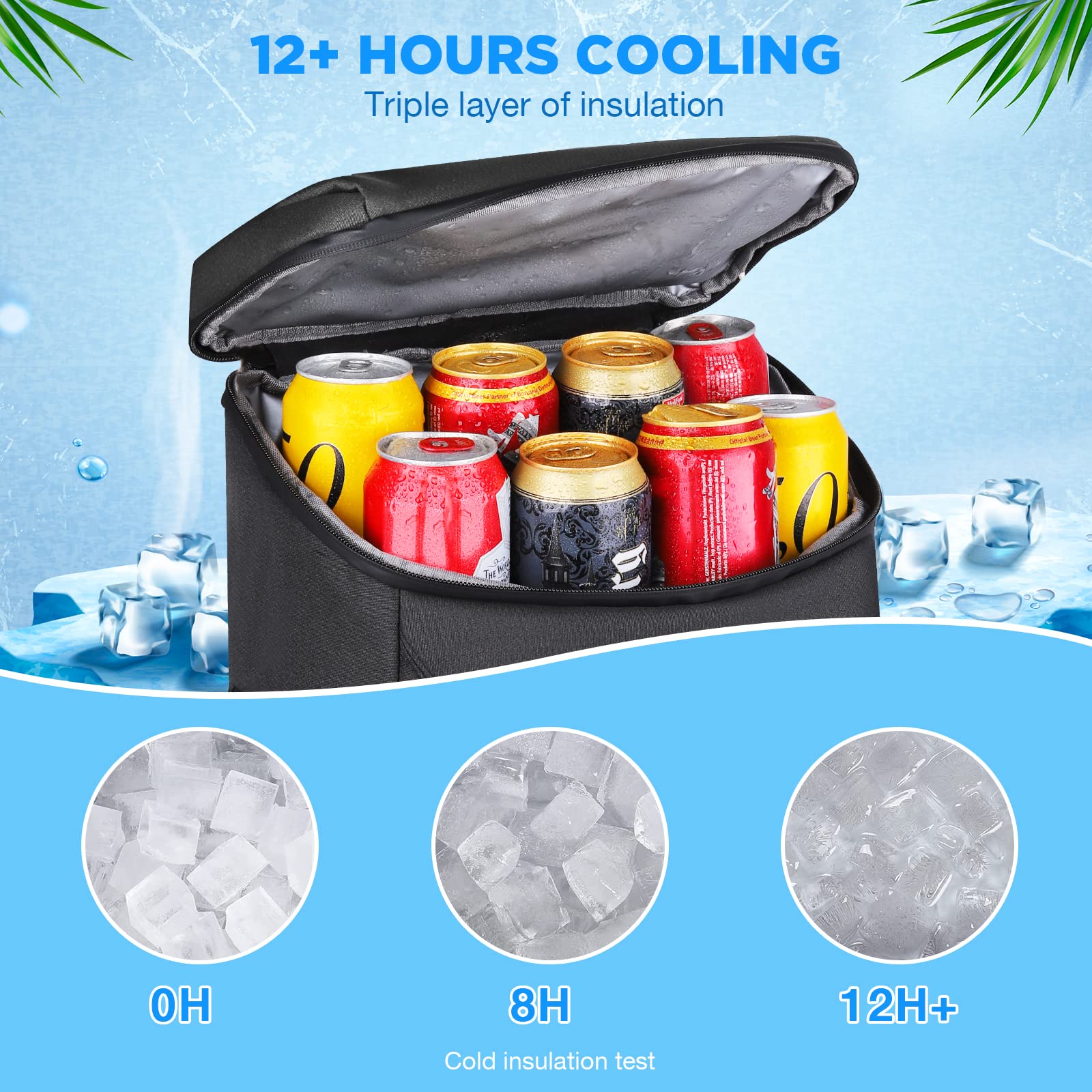 Cooler Backpack 35 Cans Leakproof Insulated Ice Backpack with Picnic ...