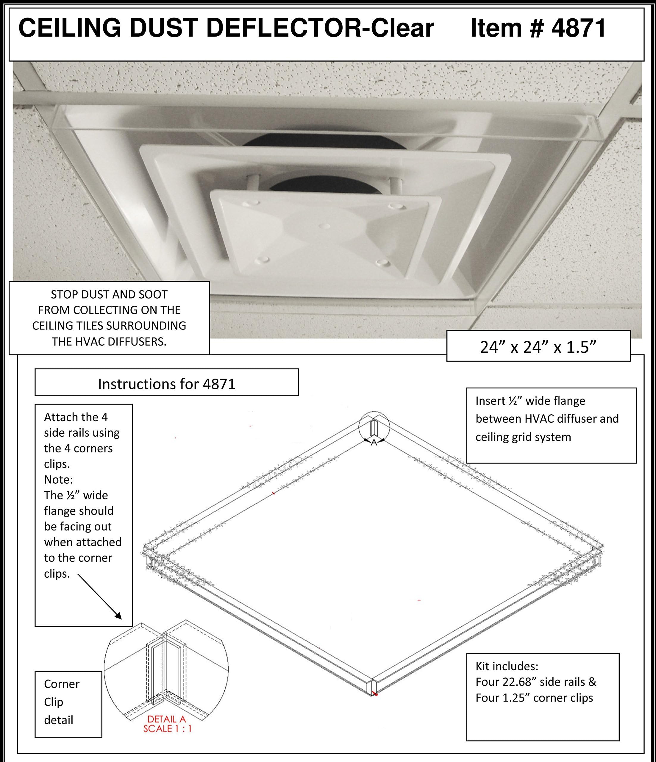 Hvac Diffusers For Suspended Ceiling With Deflector Repa Market 15" X