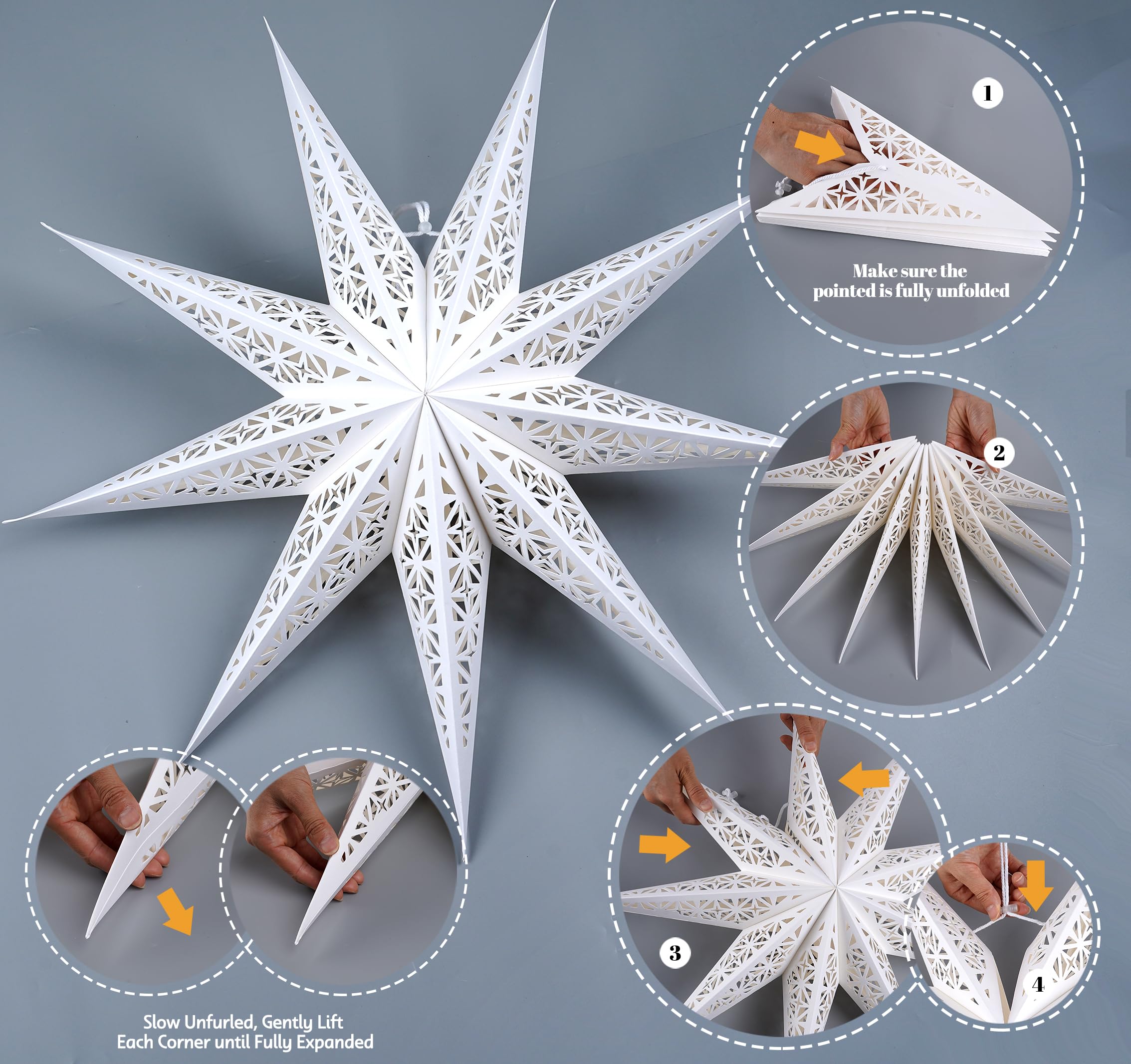 Moroccan Star Shaped Paper Lanterns