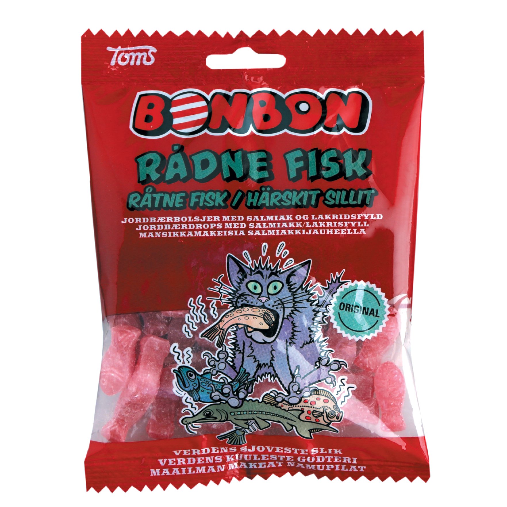 Toms BonBon Rotten Fish / Rådne Fisk (Red Fish) - Licorice Salmiak ...