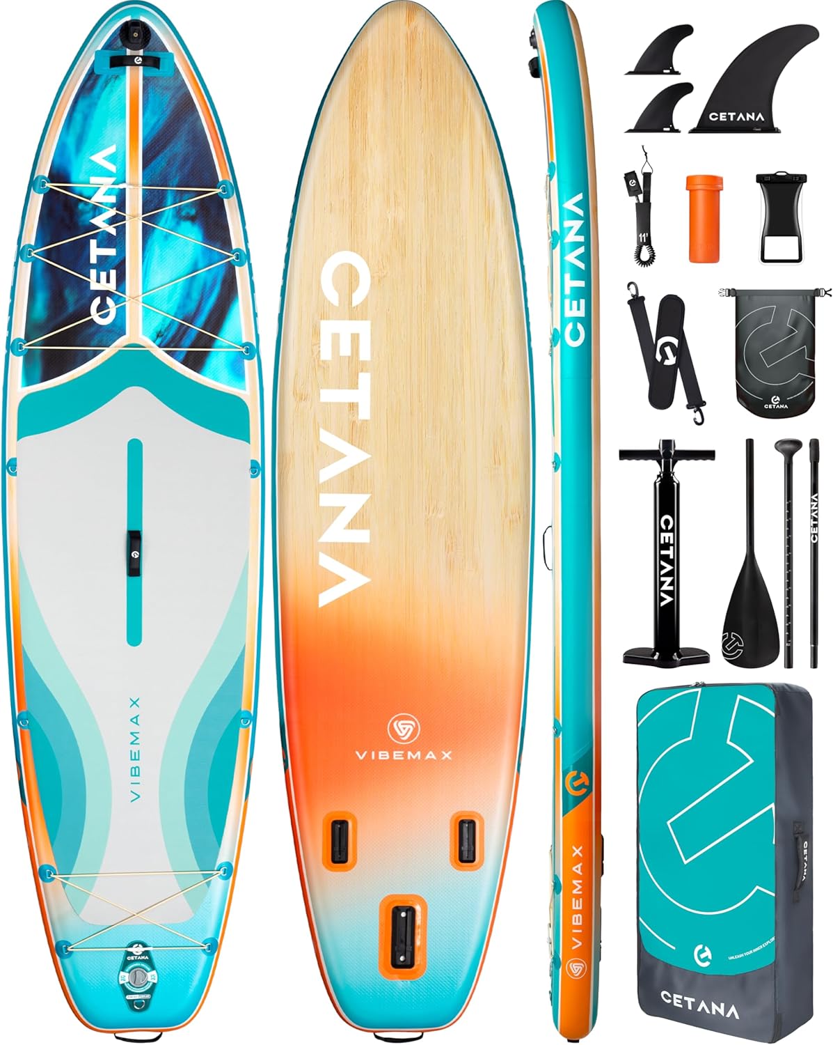 Amazon.com : CETANA 11'6×35" Extra Wide Inflatable Paddle Board,Stand ...