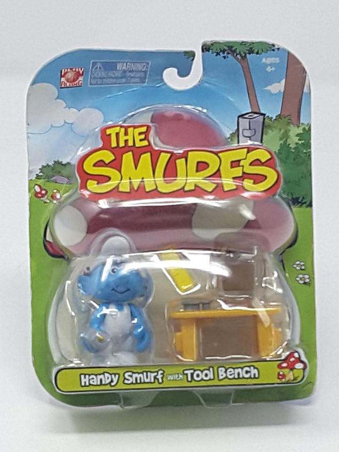 Amazon.com: The Smurfs Handy Smurf with Tool Bench : Toys & Games