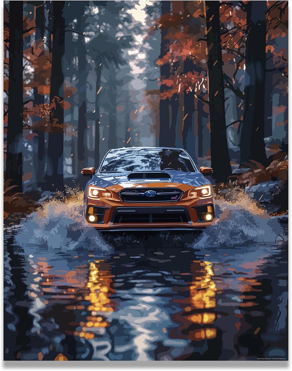 Amazon.com: Inspirational Wall Art Co. - Zappy | Subaru WRX STI Poster ...