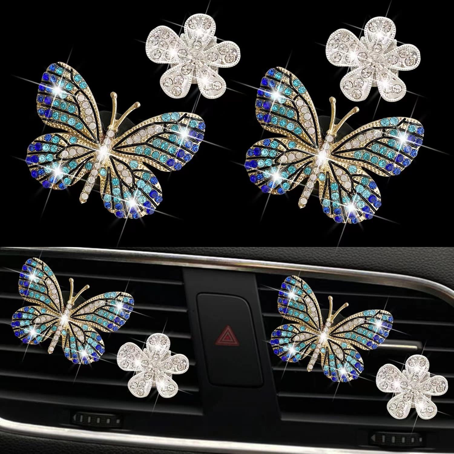 Amazon.com: 2pcs cute Car trim Gold Elephant vent clips Air Conditioner ...