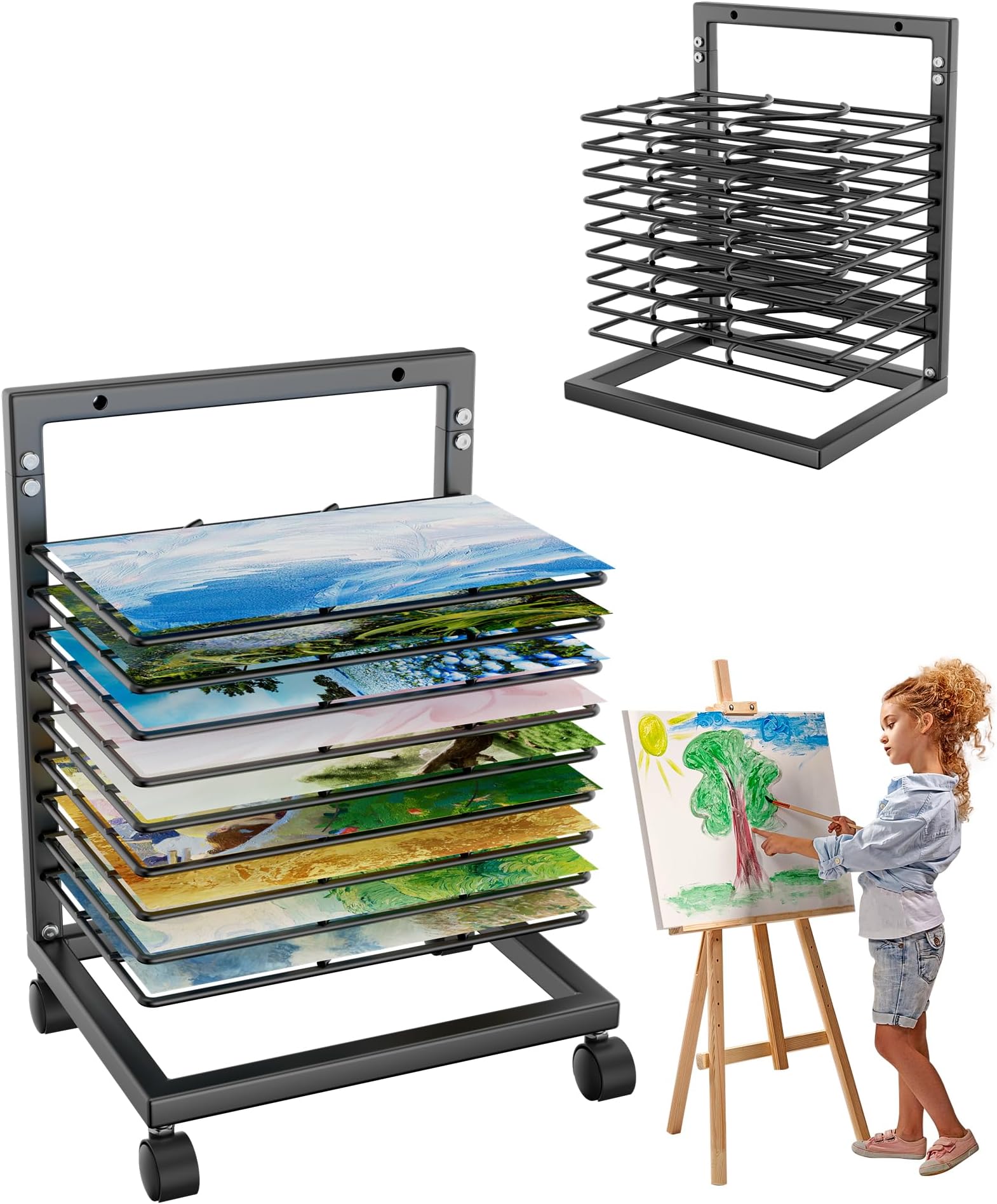 Amazon.com: BAZIC Poster Board Display Rack Stackable 10-Slots, Art ...