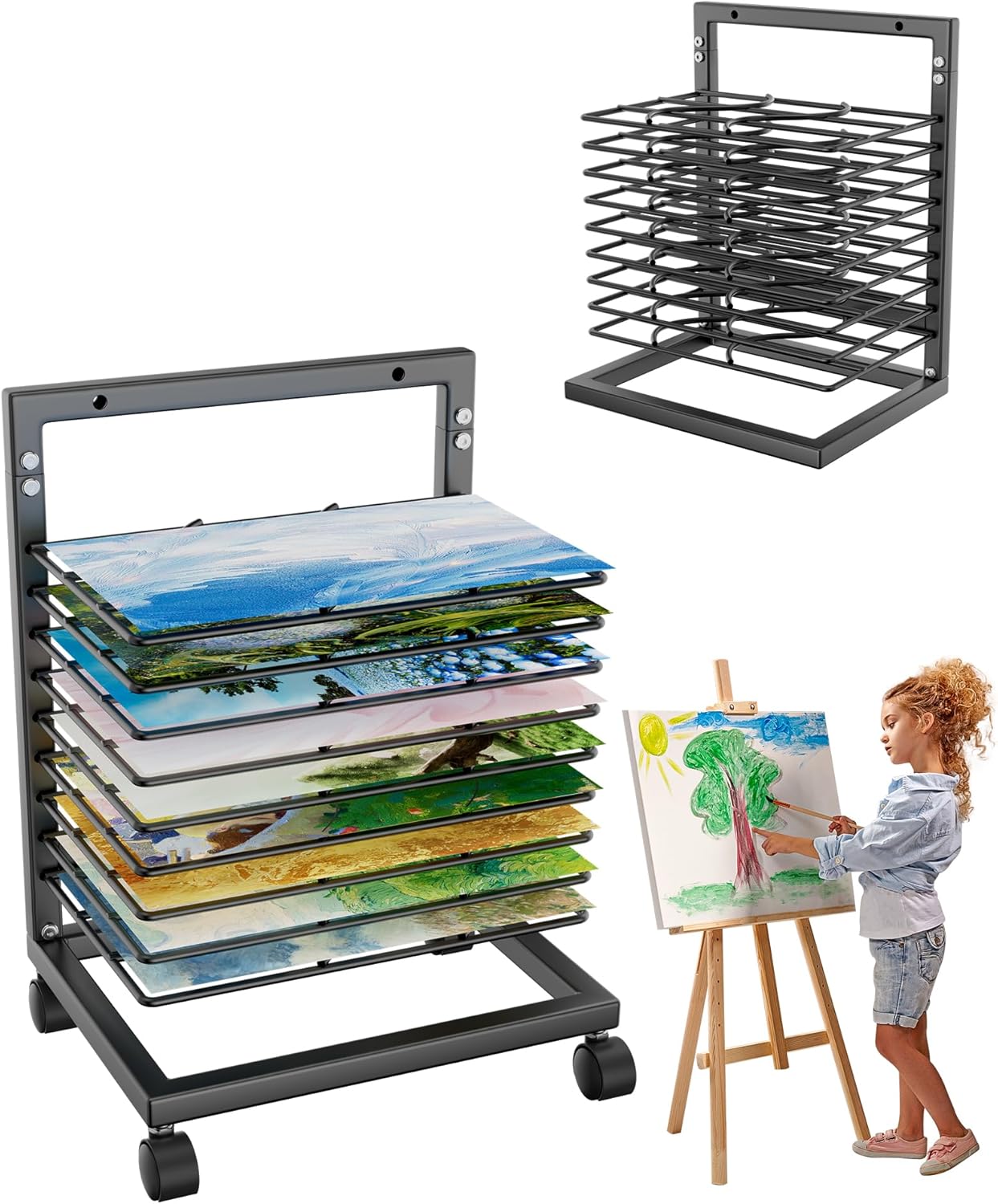Amazon.com: WISIMMALL Art Drying Rack, Paint Drying Rack with 9 ...