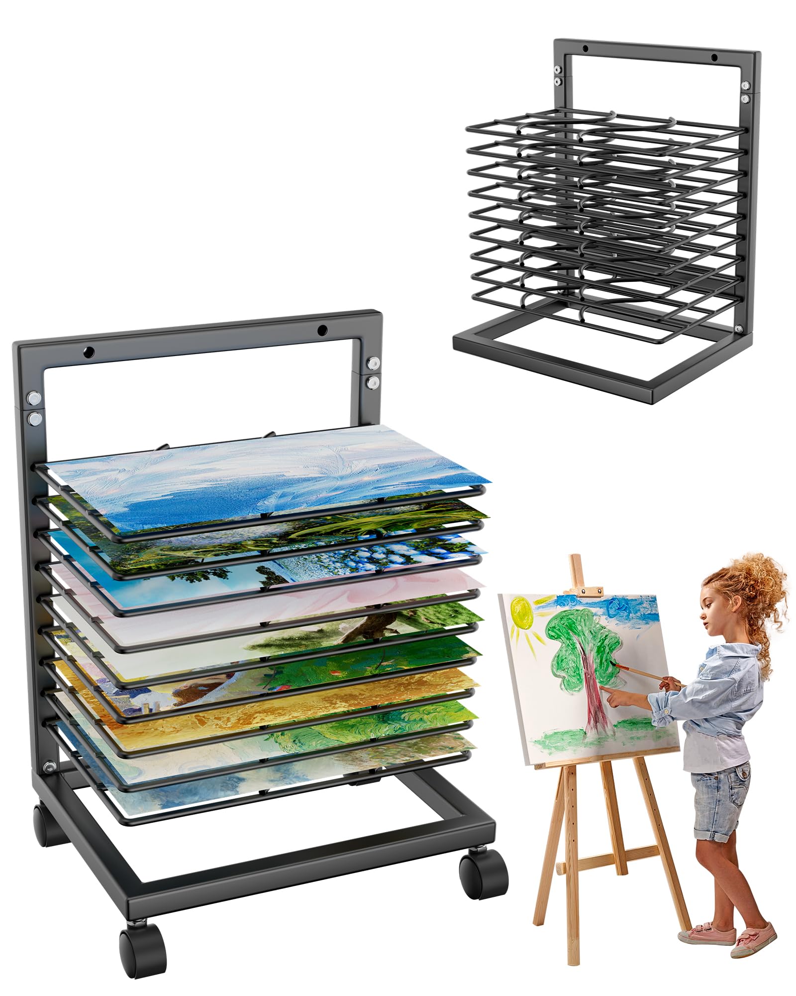 Amazon.com: WISIMMALL Art Drying Rack, Paint Drying Rack with 9 ...