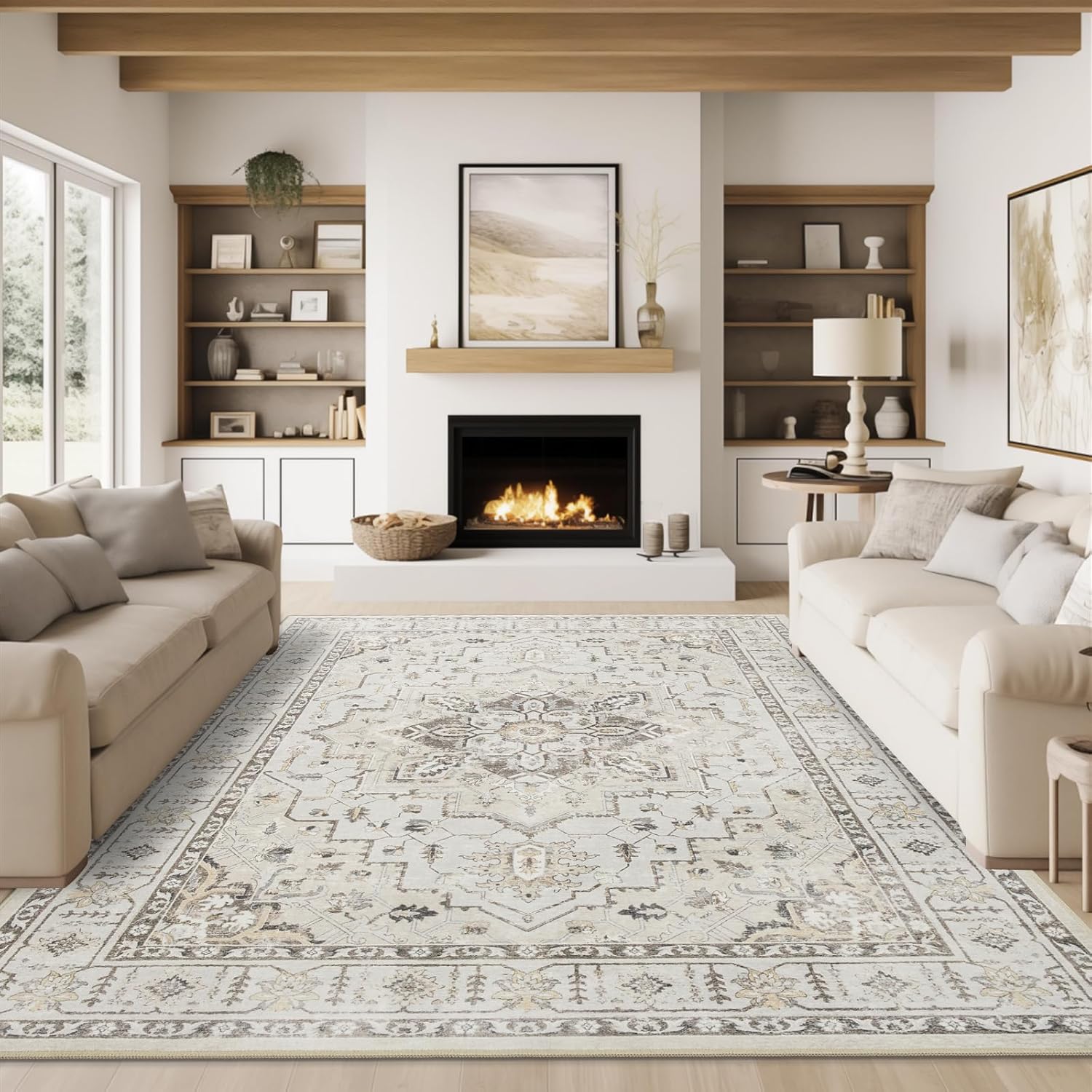 Amazon.com: zesthome Area Rug 8x10,Ultra-Thin Washable Rugs for Living ...