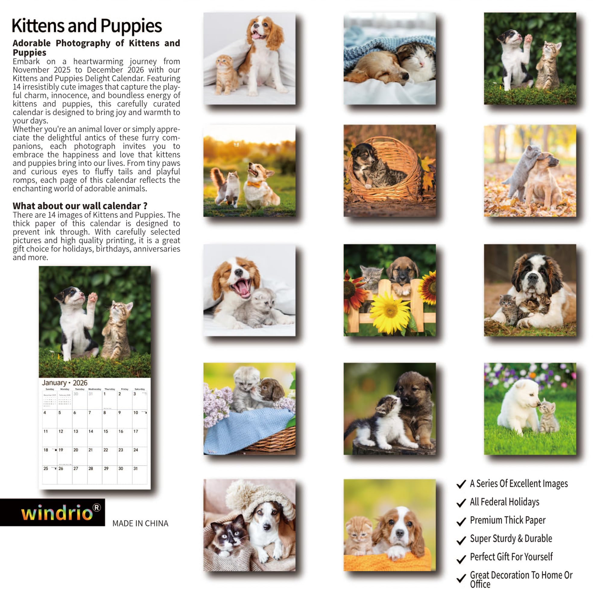 Snapklik.com : 2026 Wall Calendar,Calendar 2026, November 2025 ...