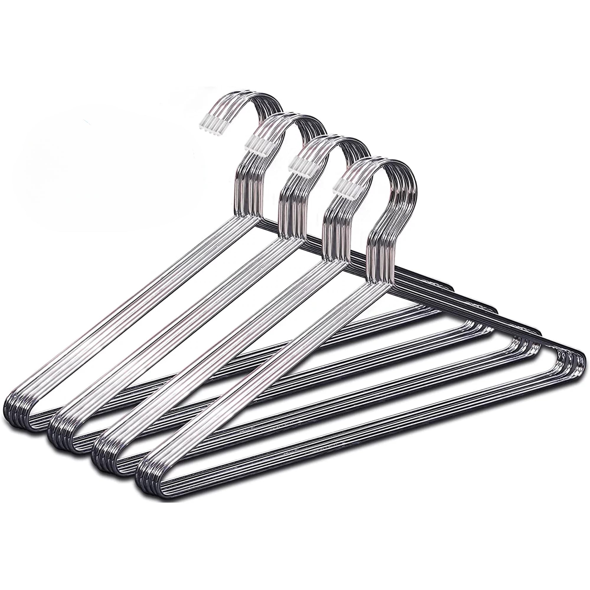 ROLLYWARE Heavy Duty Metal Shirt Coat Hangers, Stainless Steel Clothes ...