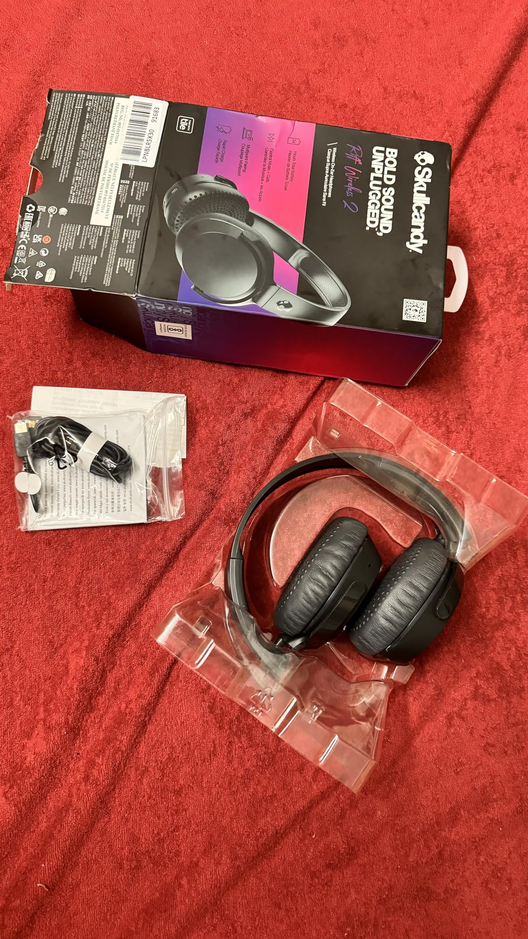 Skullcandy Riff 2 On Ear Wireless Headphones, 40mm Drivers, Advanced ...