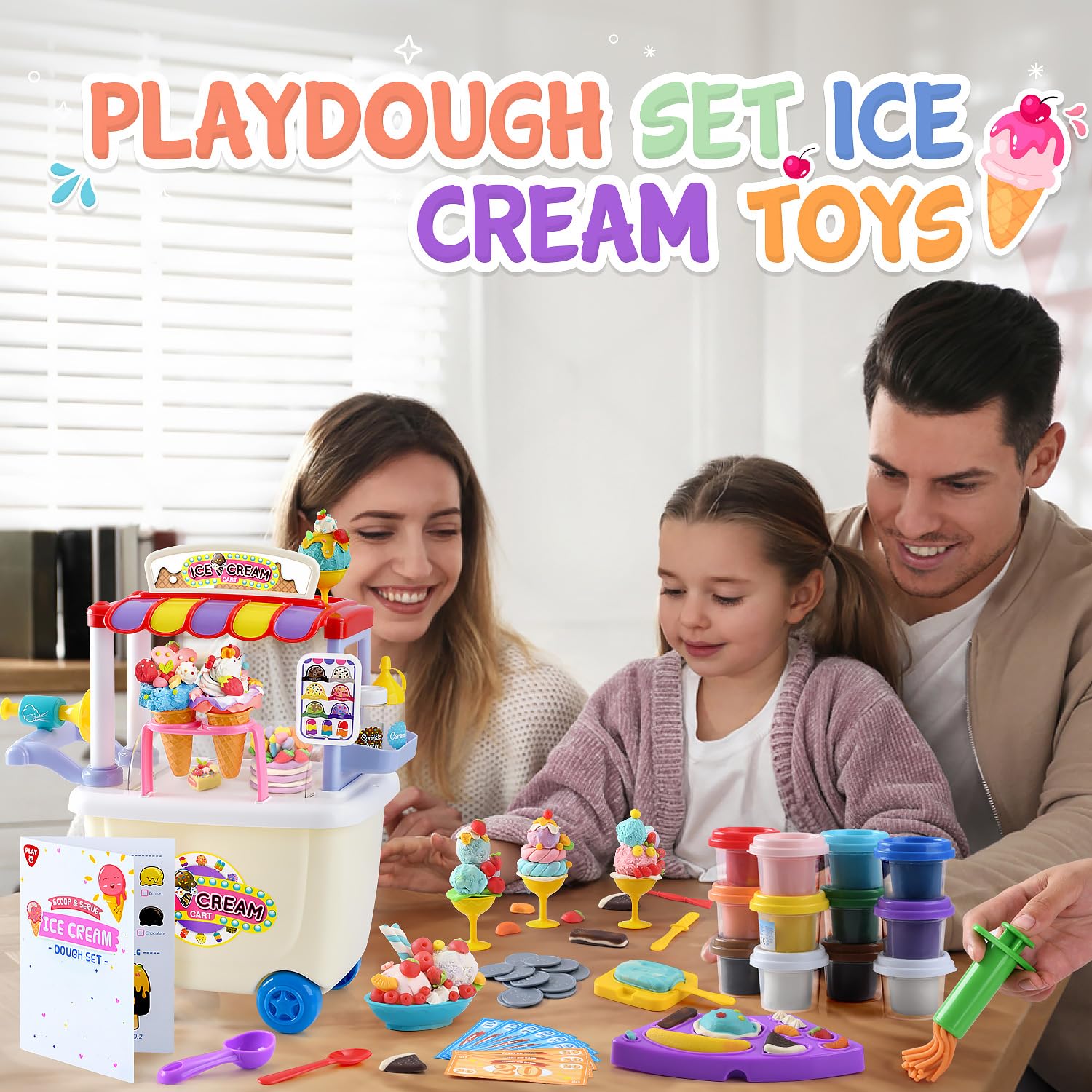 Snapklik.com : PLAY Ice Cream Cart Toys For Kids - Playdough Ice Cream ...
