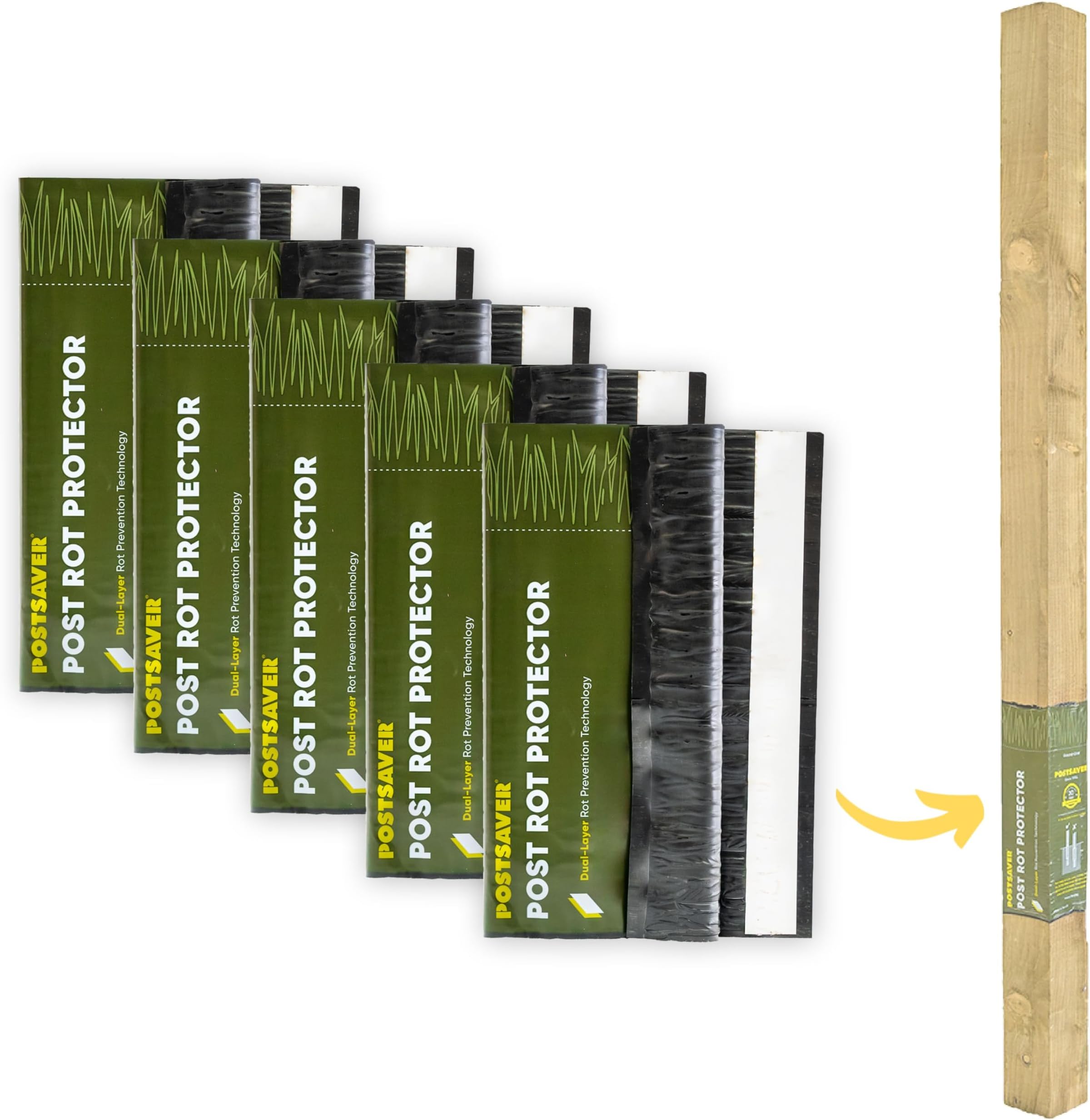 Post Protector 4 in. x 6 in. x 42 in - Decking Materials - Amazon.com