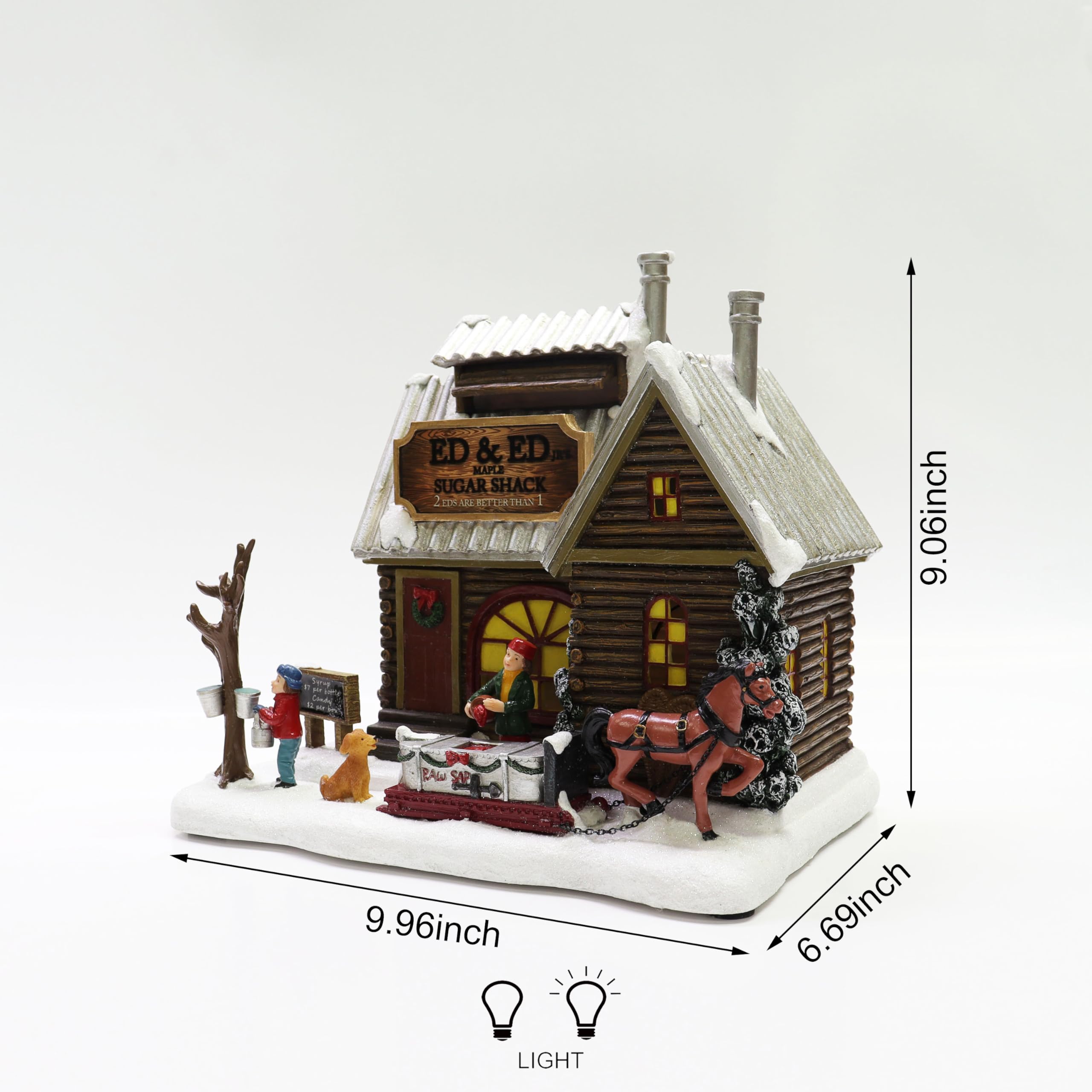 Snapklik.com : 9”H Hand-Painted Polyresin LED Lighted Christmas Village ...