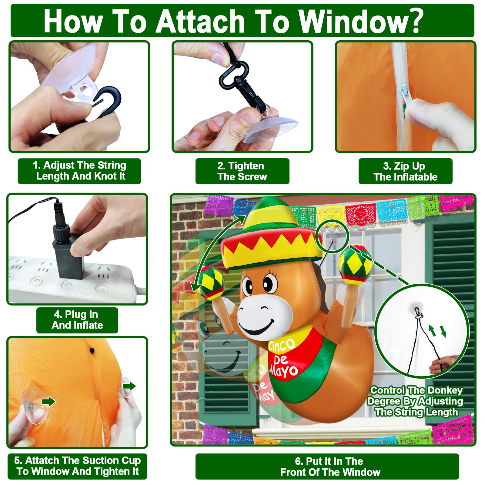 Snapklik.com : TURNMEON 4 Ft Cinco De Mayo Inflatables Outdoor ...