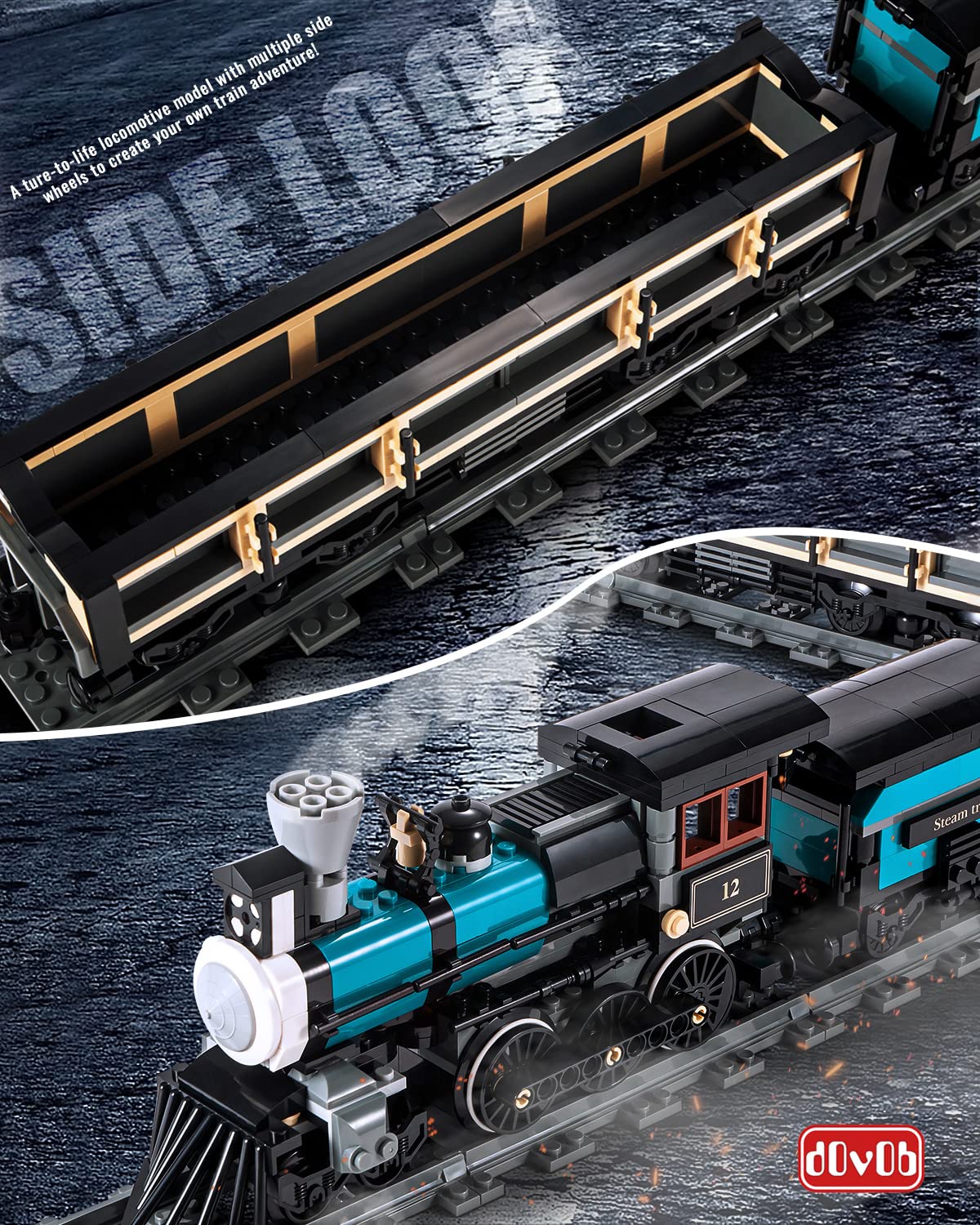 Snapklik.com : dOvOb TH10 Steam Train Building Kit