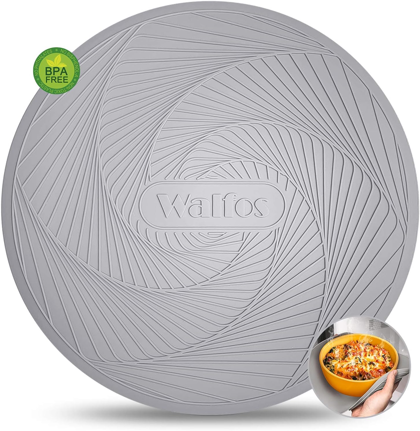 Amazon.com: Silicone Microwave Mats, Walfos Heat Resistant Multi ...