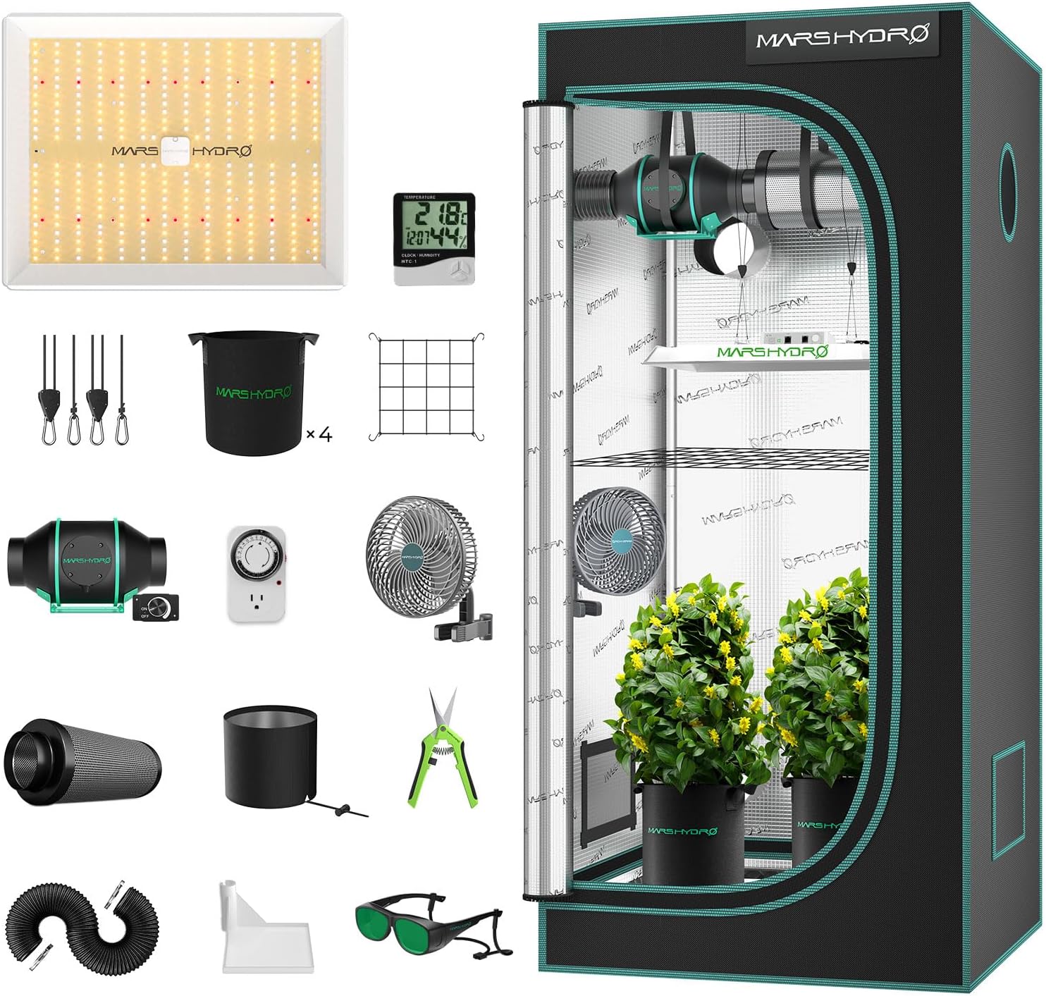 Amazon.com: Spider Farmer SF-1000 EVO Grow Tent Kit Complete 27"x27"x62 ...