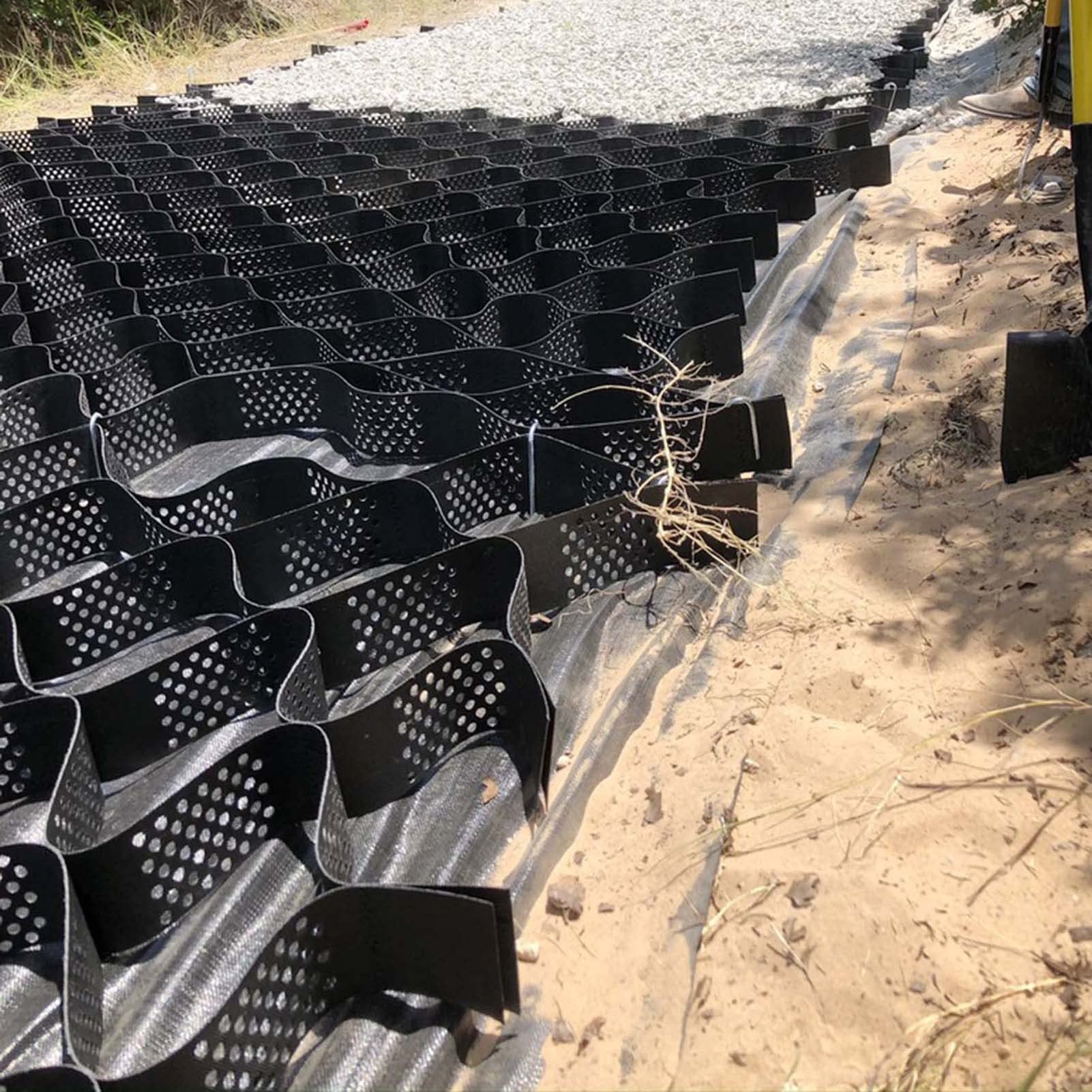 Gravel Grid High Strength Geocell Driveway Pavers Subgrade Work ...
