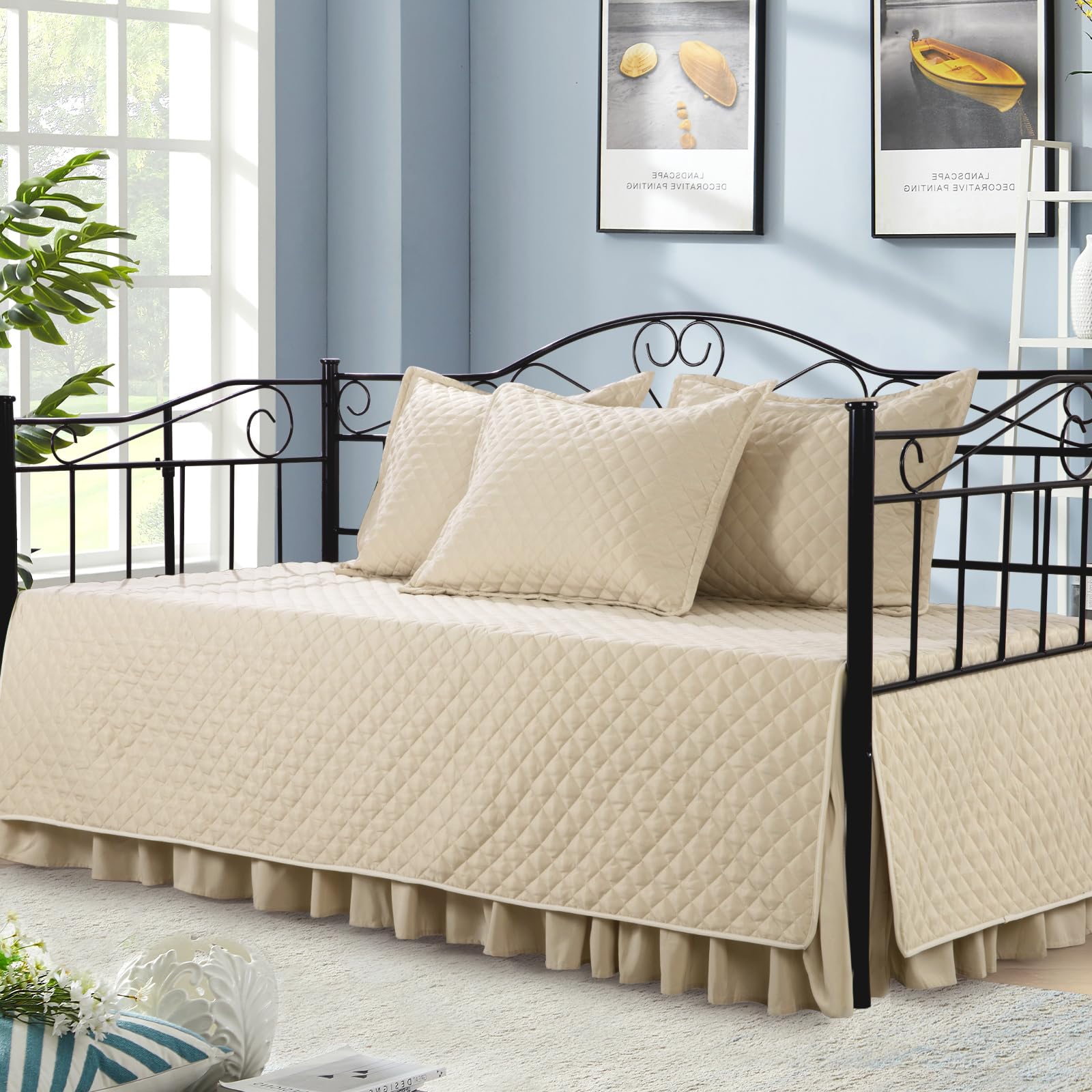 Amazon.com: BALAPET 5 Piece Daybed Sets, Quilted Daybed Bedding Set ...