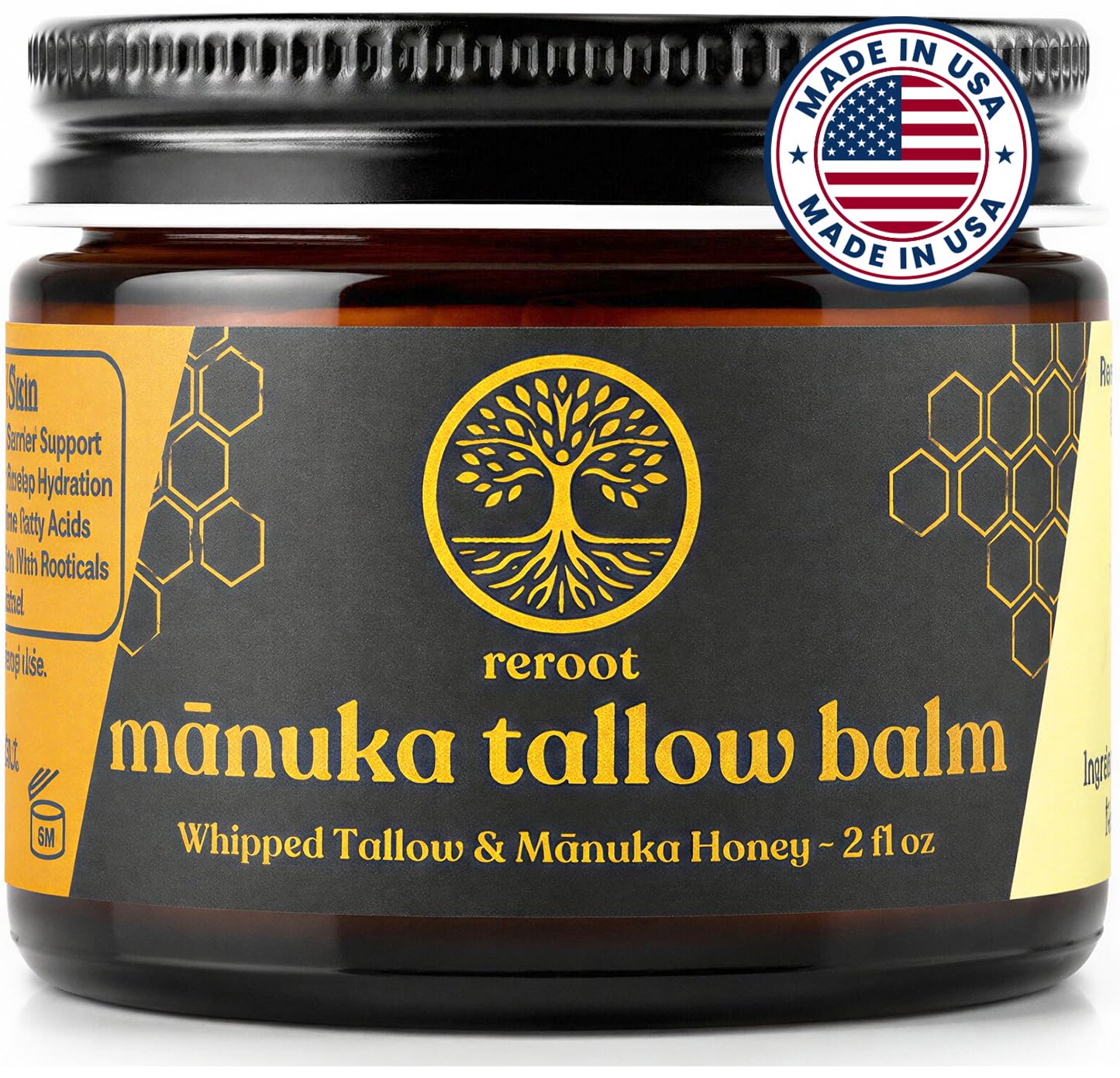 Amazon.com: Manuka Honey Beef Tallow for Skin ~2 INGREDIENTS~ 100% ...