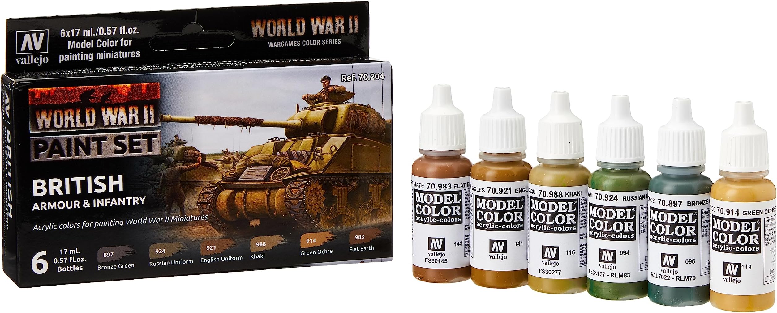 Amazon.com: Model Color Set: WWII British Armour & Infantry (6) : Arts ...