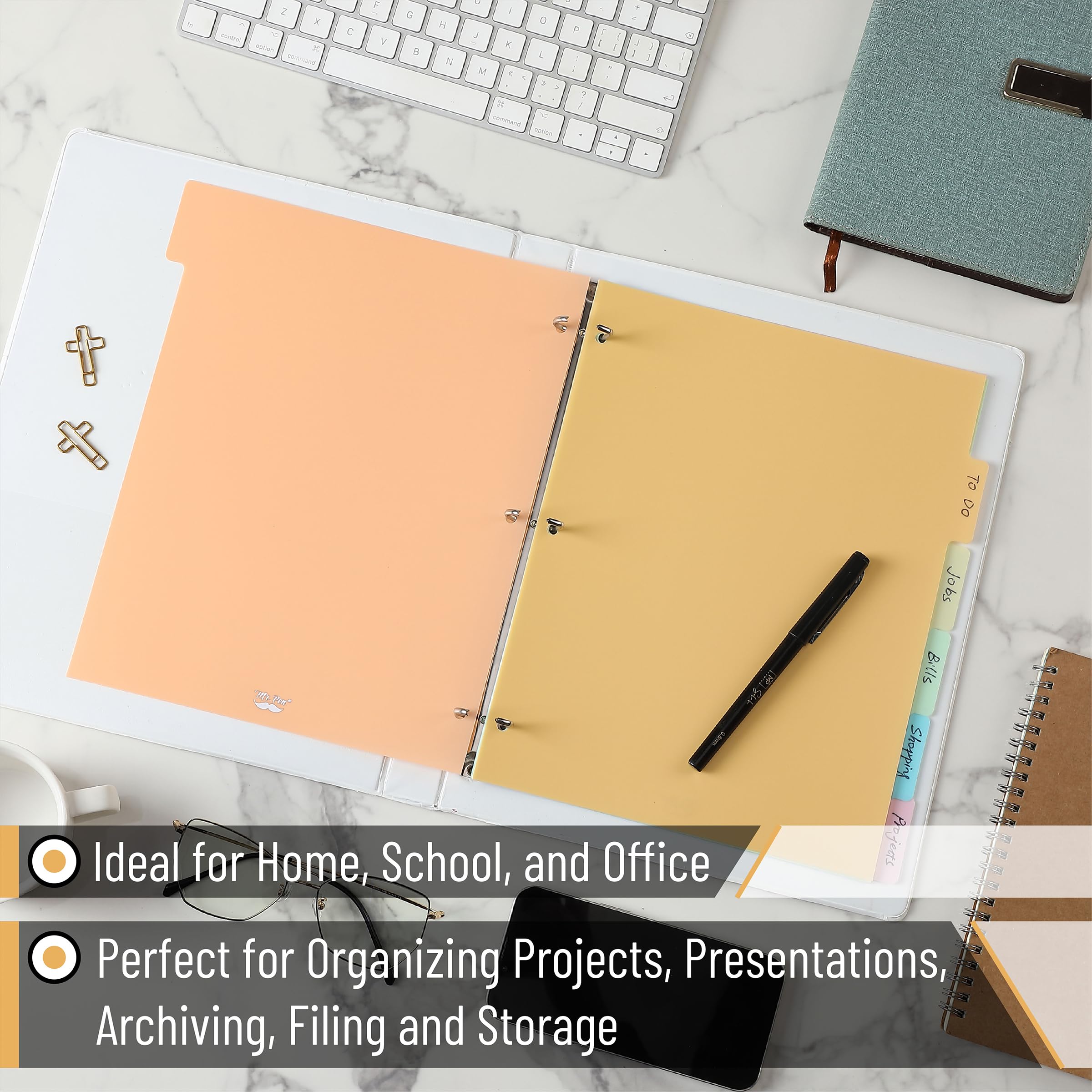 Snapklik.com : Mr. Pen- 6 Tab Binder Dividers, Pack Of 2 Sets