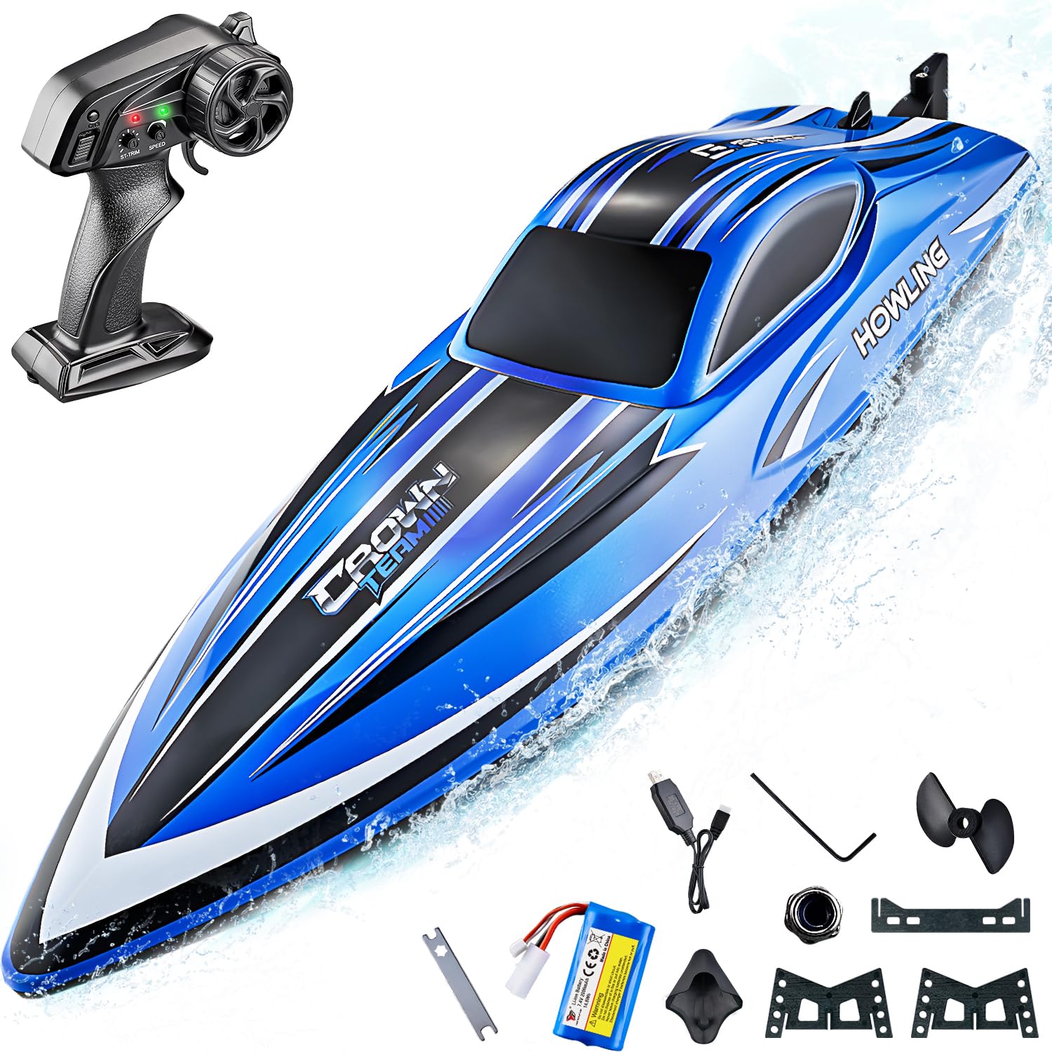 Amazon.com: BEZGAR RC Boat, 16 inch Big Remote Control Boat for Adults ...