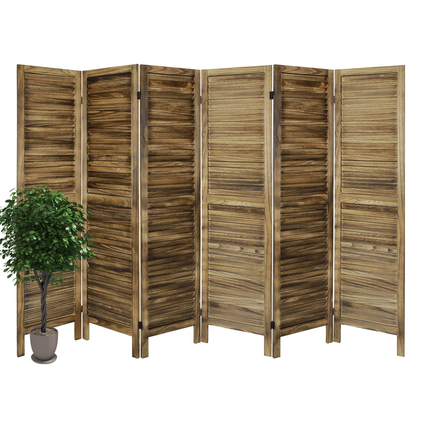 Snapklik.com : Babion 6 Panel Room Divider, Wood Room Divider Temporary ...