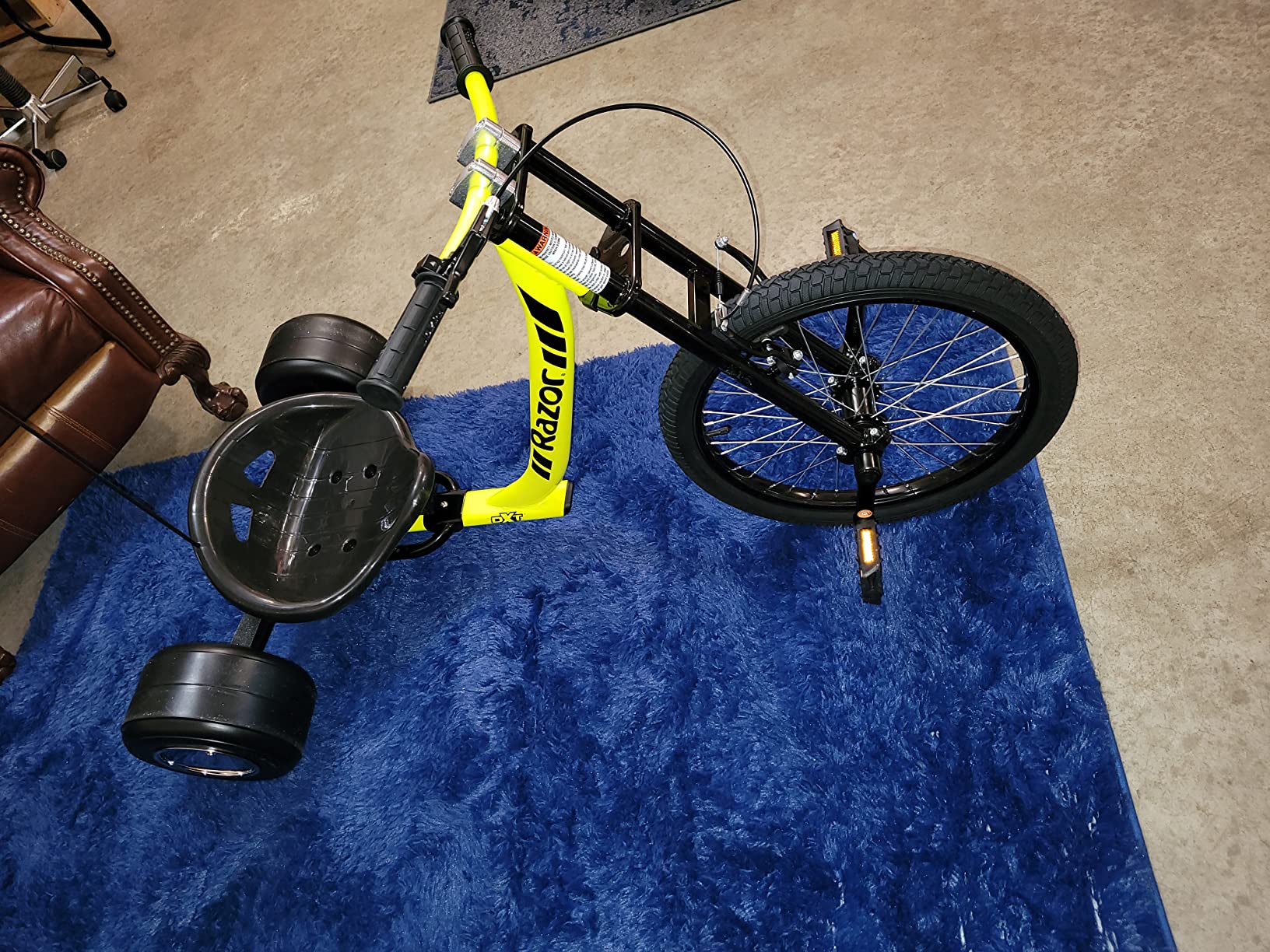 $27/mo - Finance Razor DXT Drift Trike Yellow, One Size | Buy Now, Pay ...