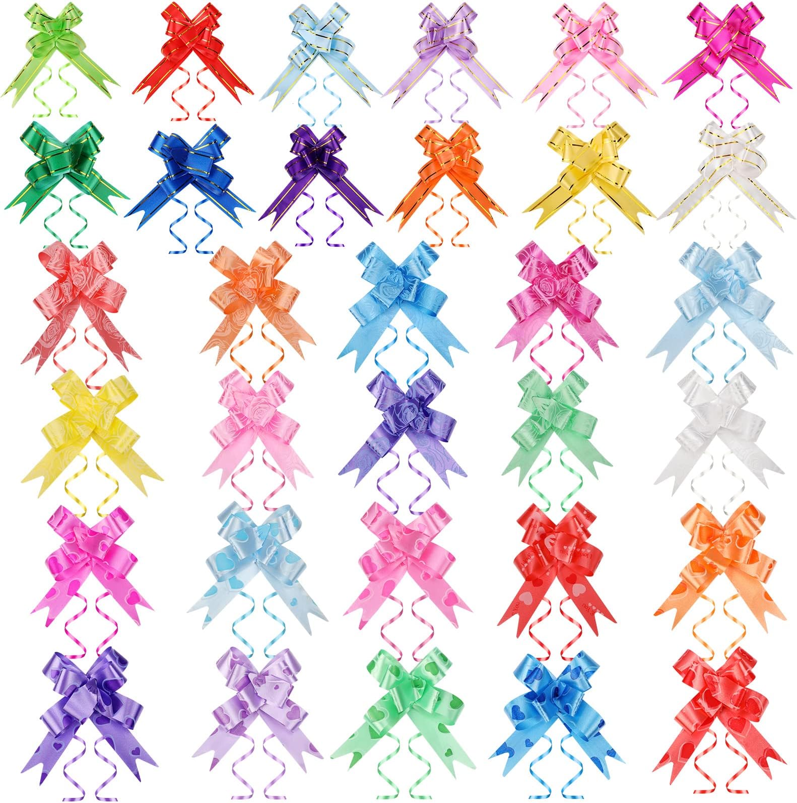 Amazon.com: WILLBOND 500 Pcs 32 Colors Christmas Pull Bows Bulk for ...