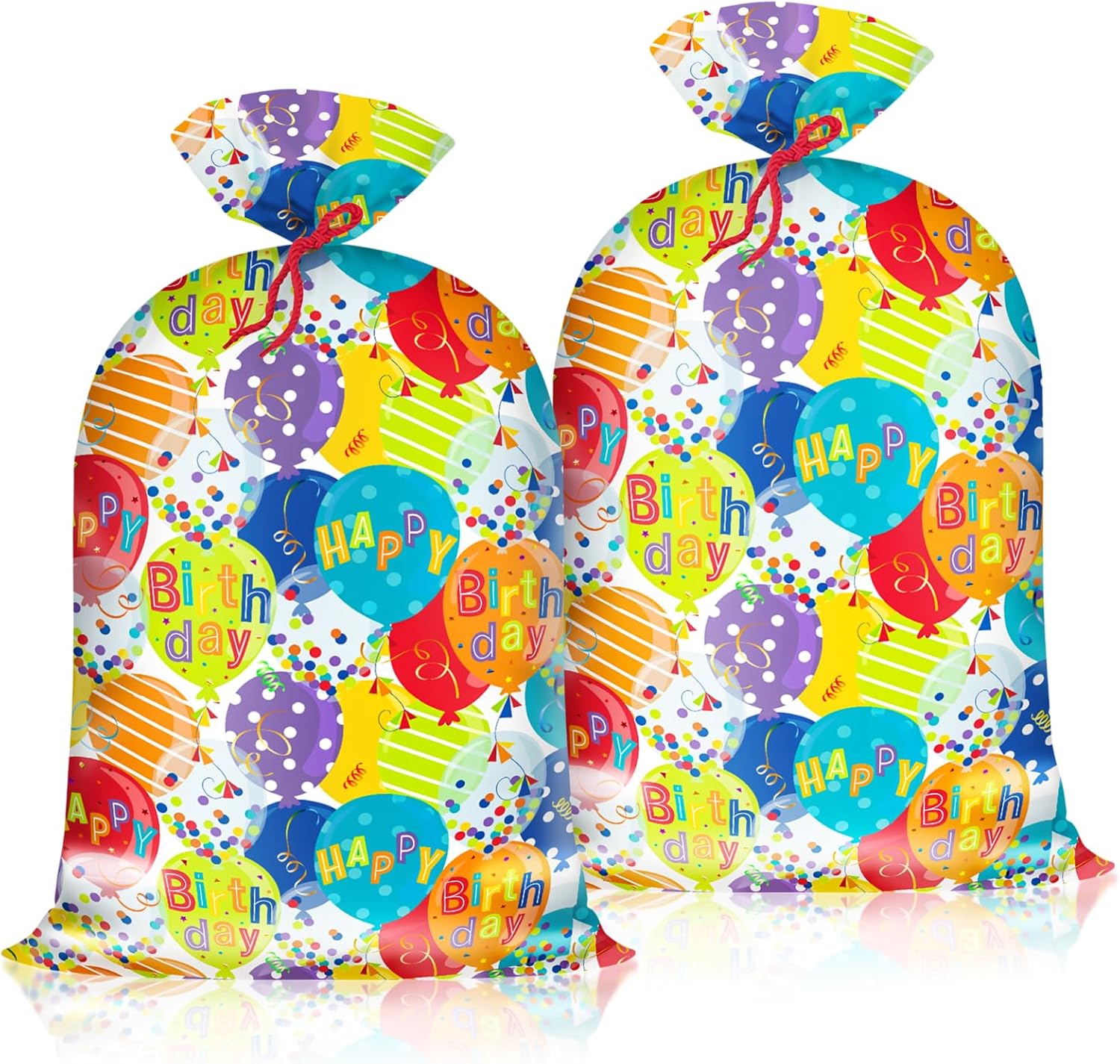 Amazon.com: 2 Pcs Jumbo Birthday Plastic Gift Bag for Kids 70 * 40 Inch ...