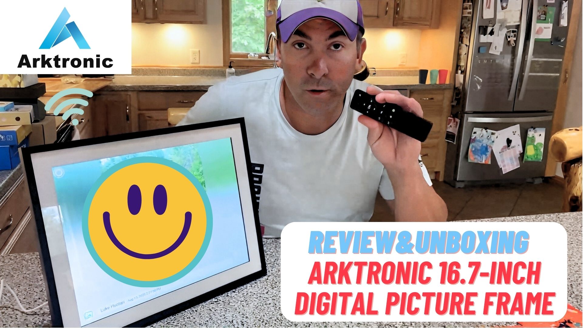 Watch Arktronic 16.7 Inch Digital Picture Frame Review on Amazon Live