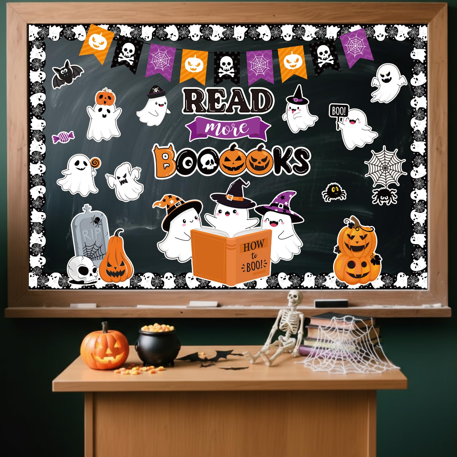 Snapklik.com : Pasimy Halloween Bulletin Board Decorations Set ...