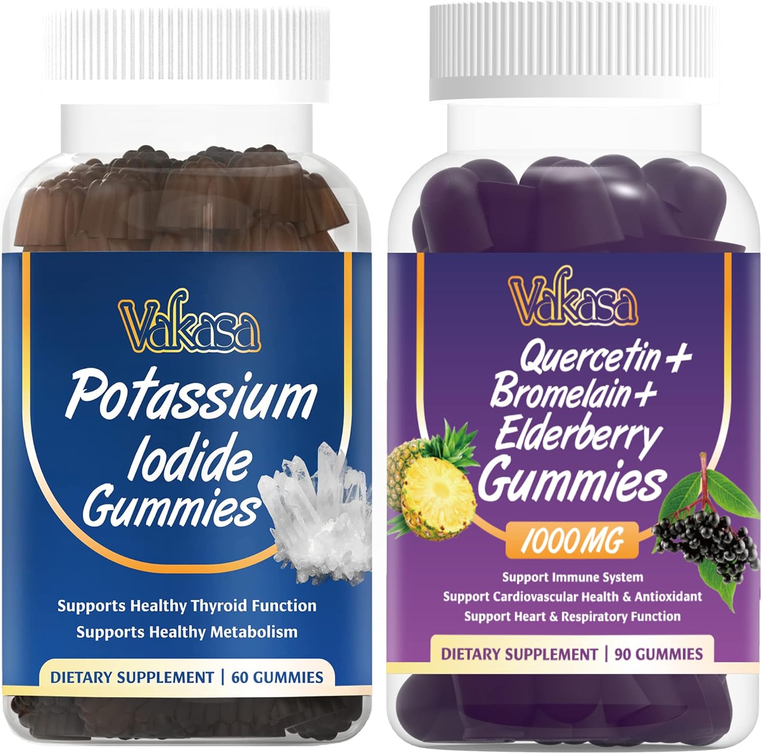 Amazon.com: Potassium Supplement Gummies & Quercetin Gummies : Health ...