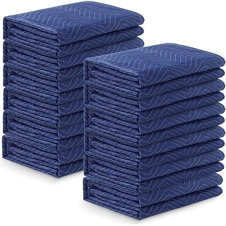 Amazon.com: 12 Packs Moving Blankets 80 x 72 Inch Large Packing Blanket ...